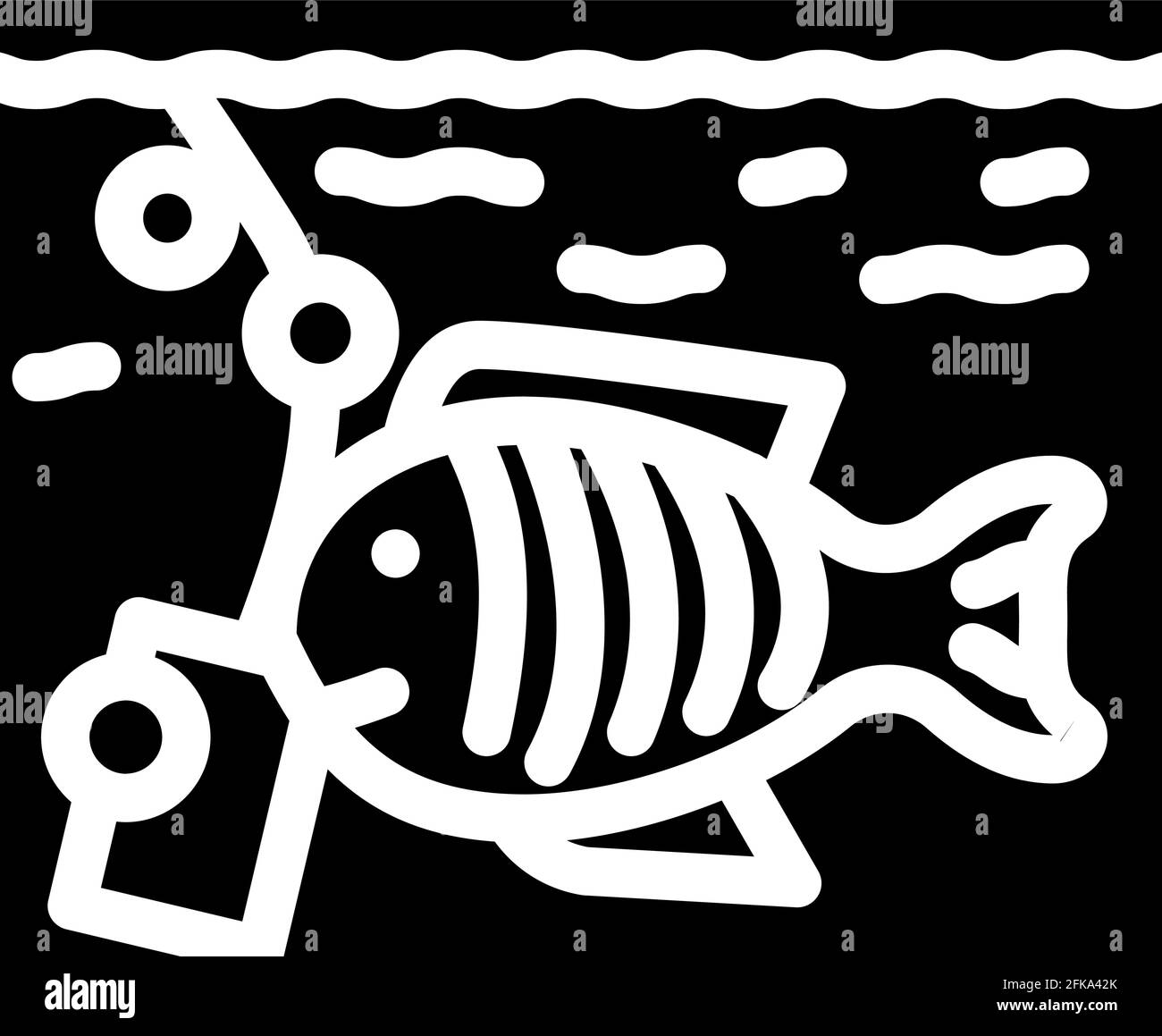 aquarium with fish glyph icon vector illustration Stock Vector Image ...