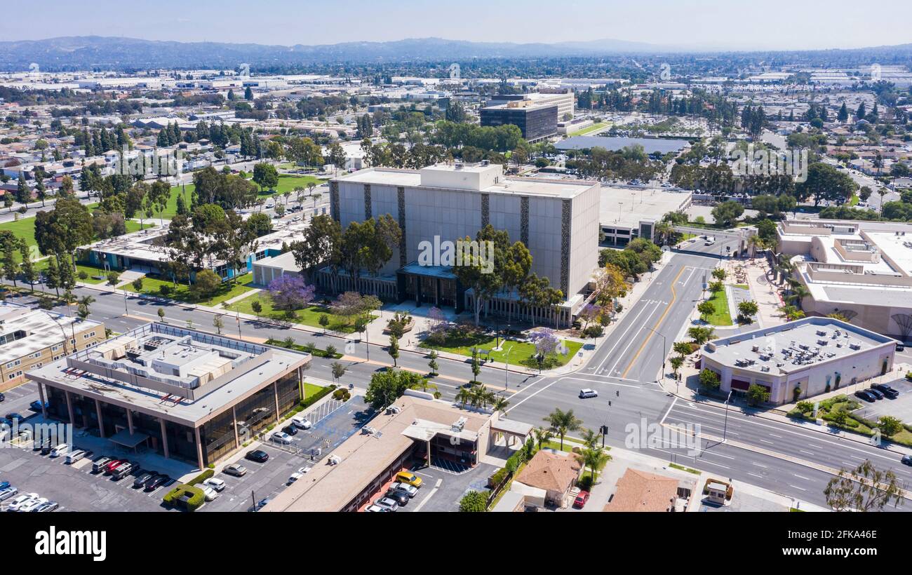 Daytime aerial view of Norwalk, California, USA Stock Photo - Alamy