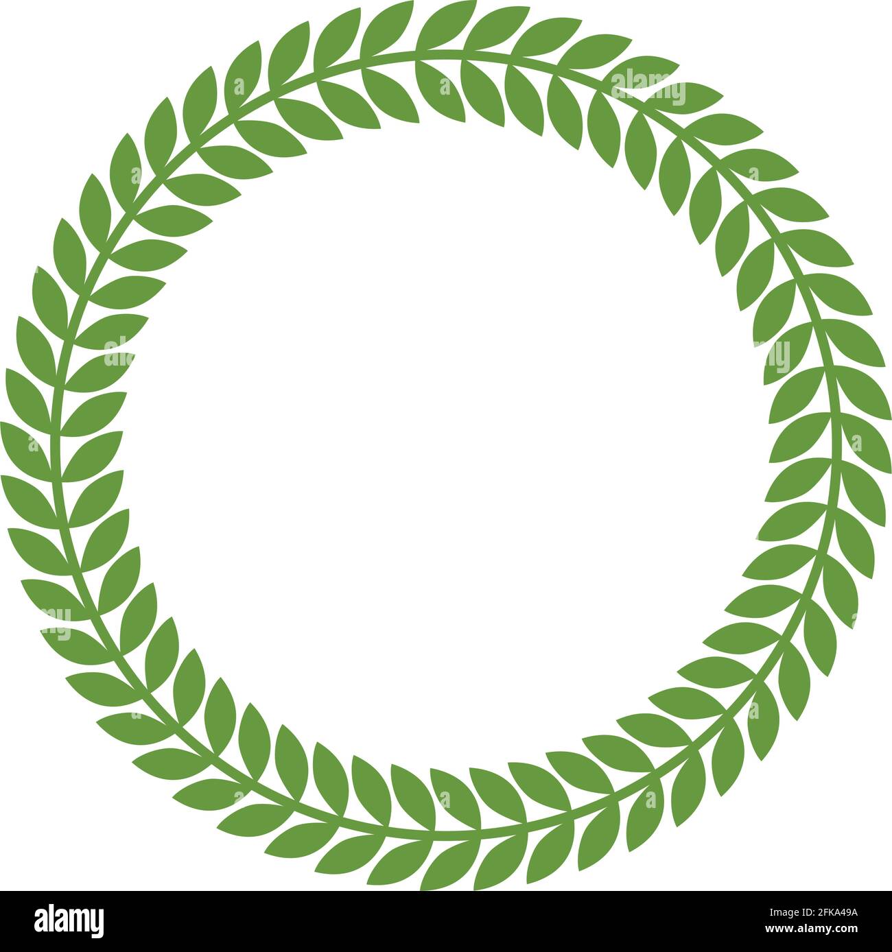 green wreath of leaves design Stock Vector Image & Art - Alamy