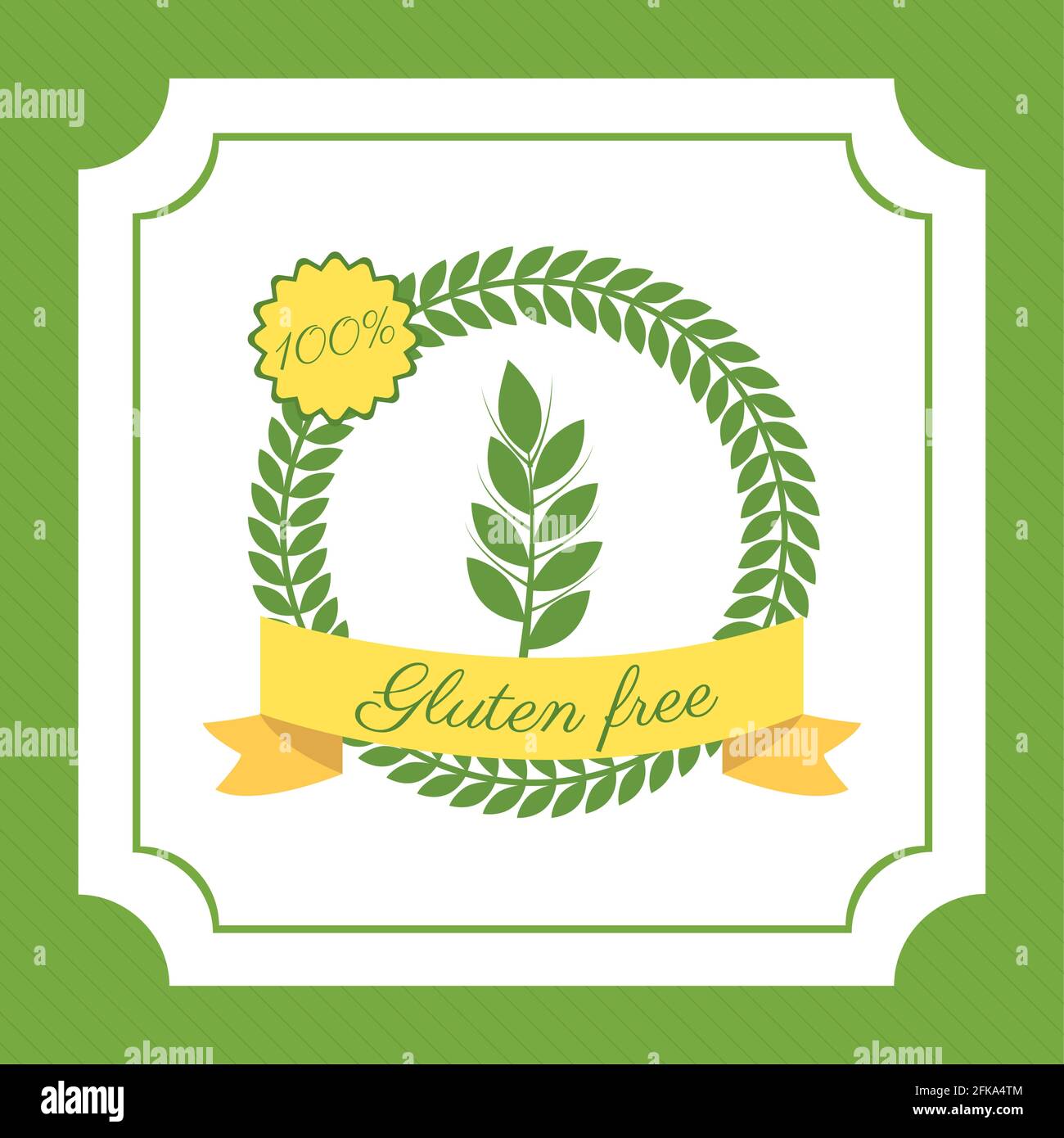 colorful gluten free design with wheat icon Stock Vector Image & Art ...