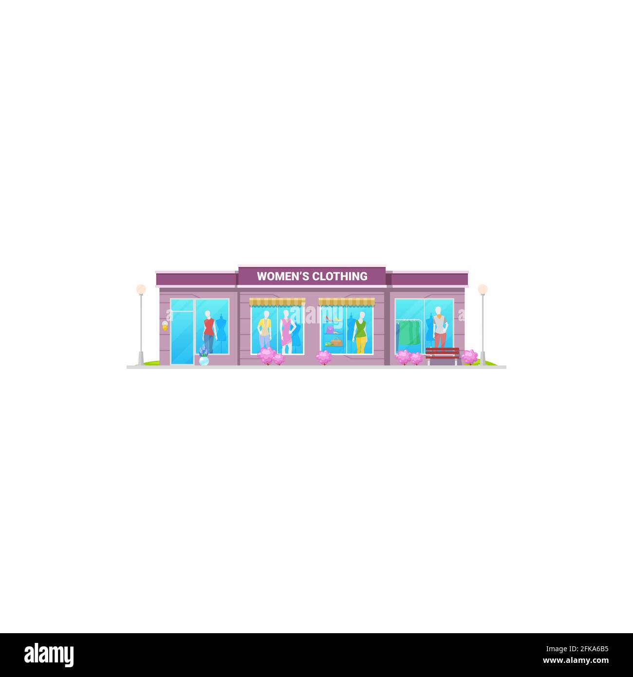 Dresses shop window Stock Vector Images - Alamy