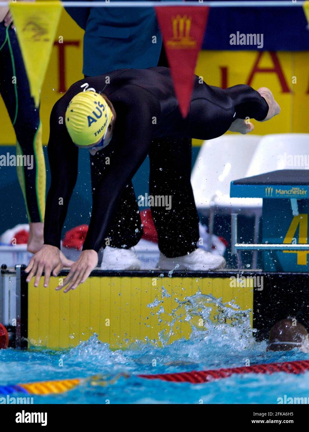 Commonwealth Games Swimming Finals 4 100m Medley Ian Thorpe Last Leg 4