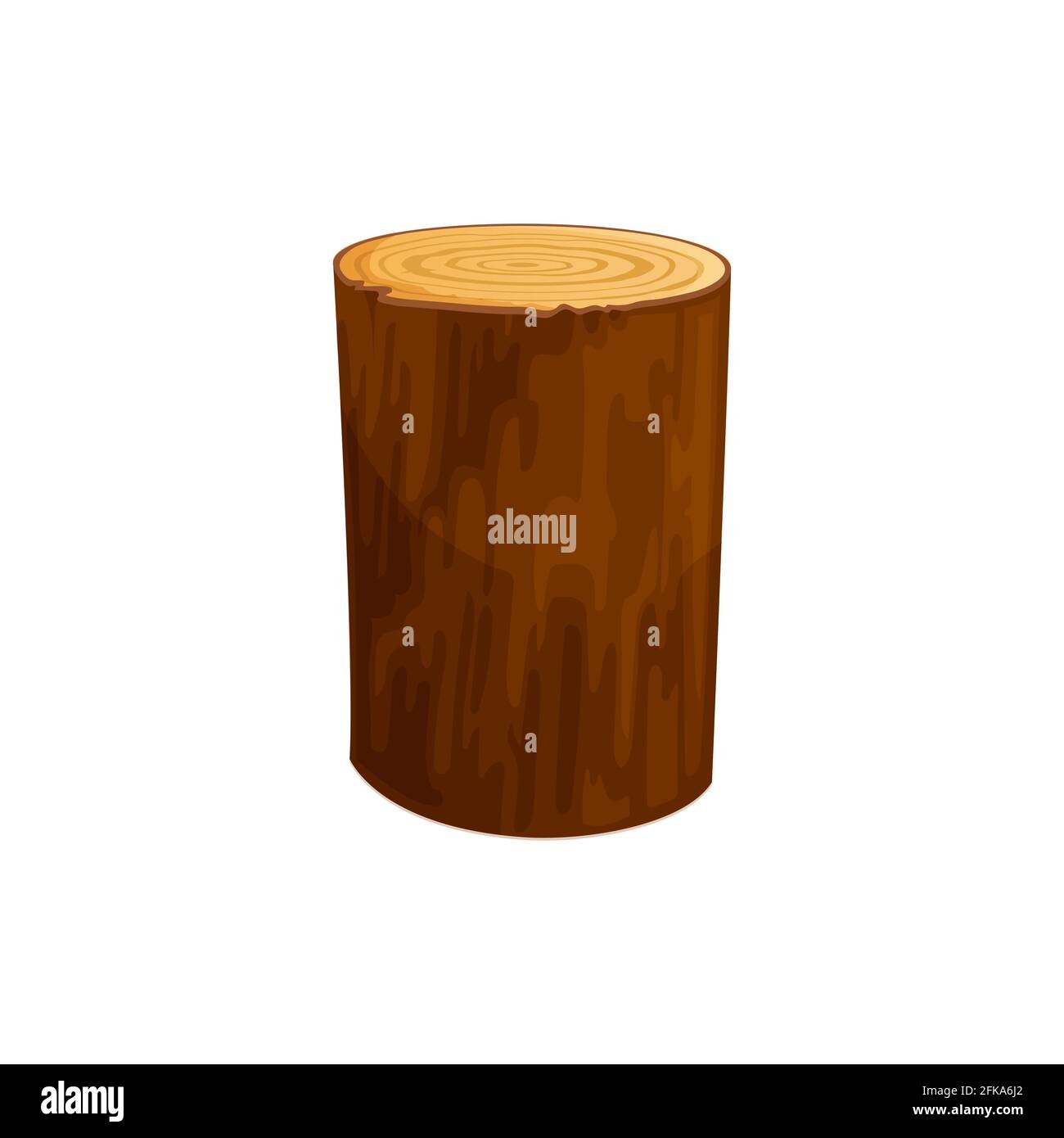 Circle of log, cross section of firewood or heartwood timber trunk ...