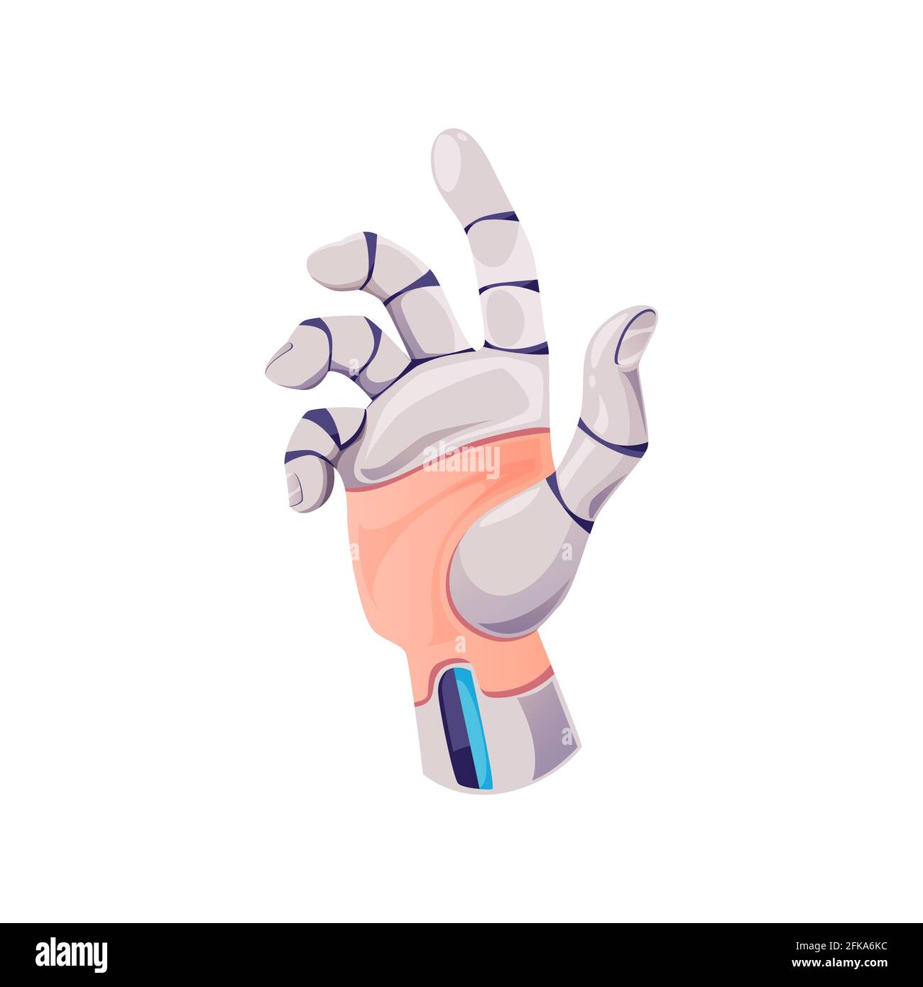 Hand of robot cyborg, artificial machine arm, vector future tech and ...