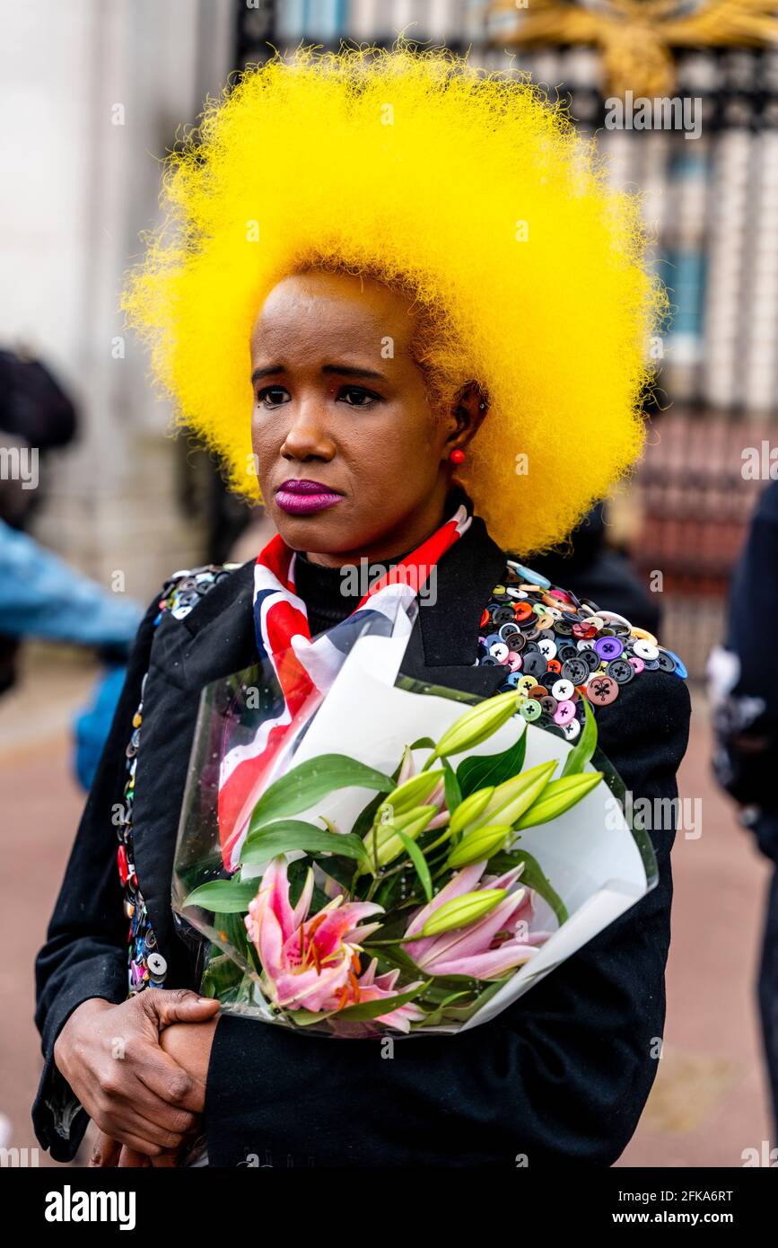 A Young British Woman Pays Her Respects To Prince Philip Who Had ...