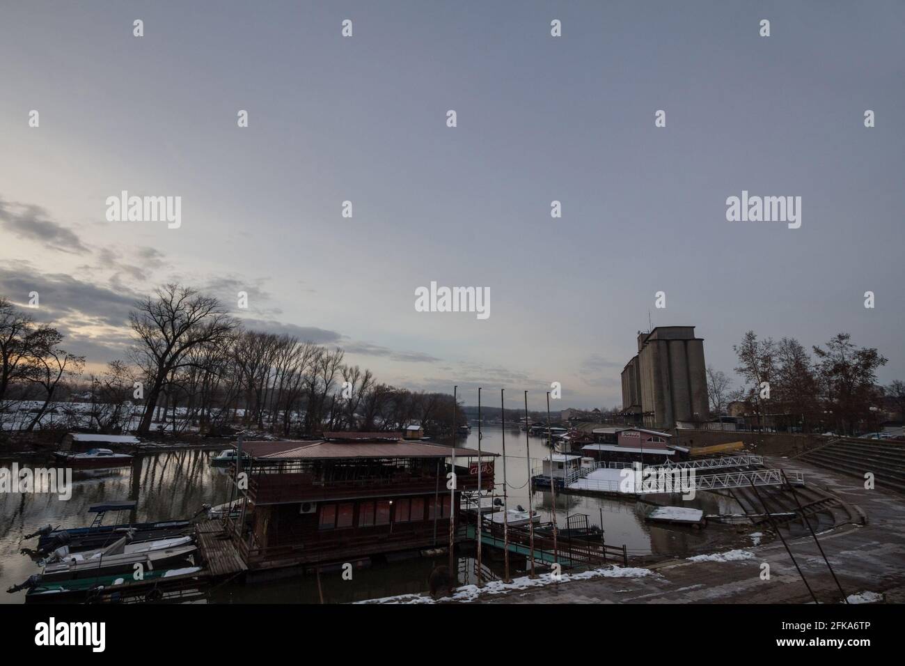 Picture of the city center of Pancevo with its iconic silos and the ...