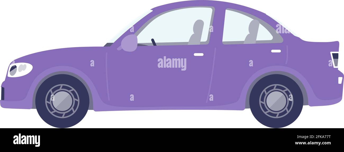 Cute car.Sedan.Sideways.Vector illustration that is easy to edit Stock ...