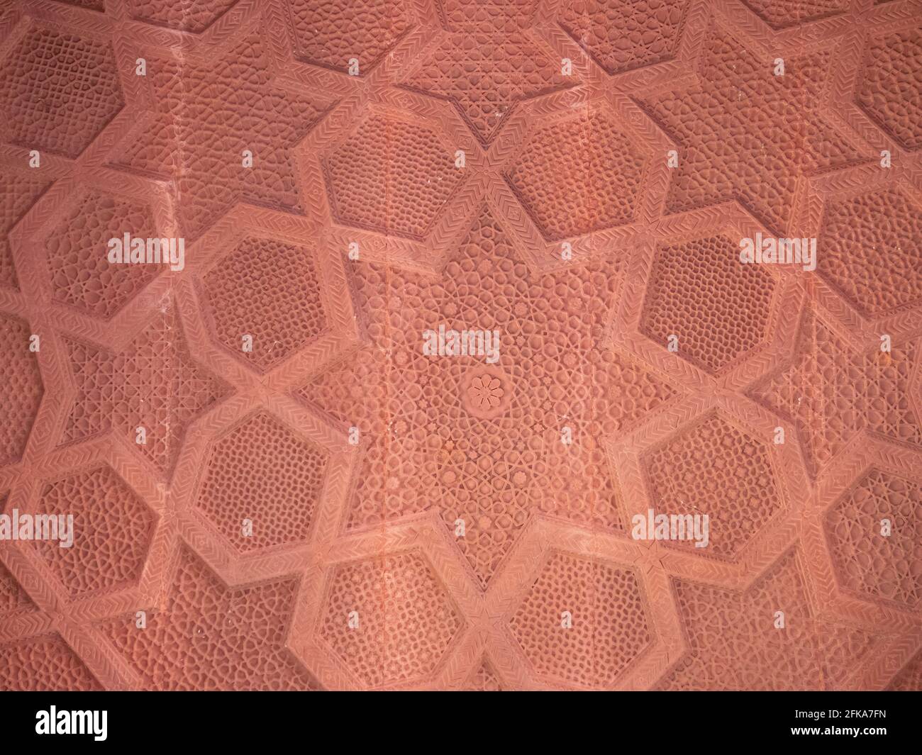FATEPHUR SIKRI, INDIA- MARCH, 27, 2019: star tessellation pattern on a ...