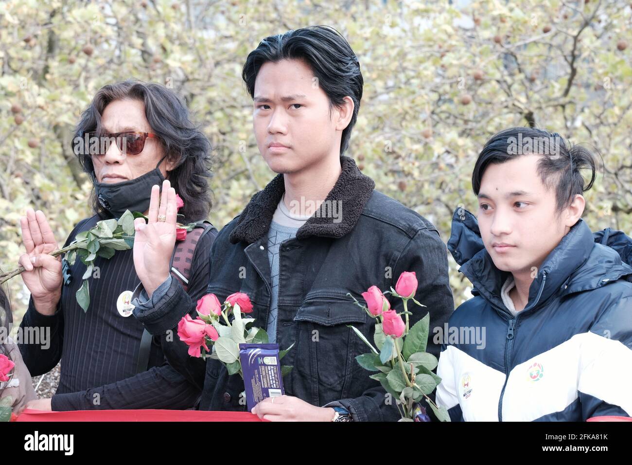 Burmese students protested in a three-day hunger-strike in London to ...