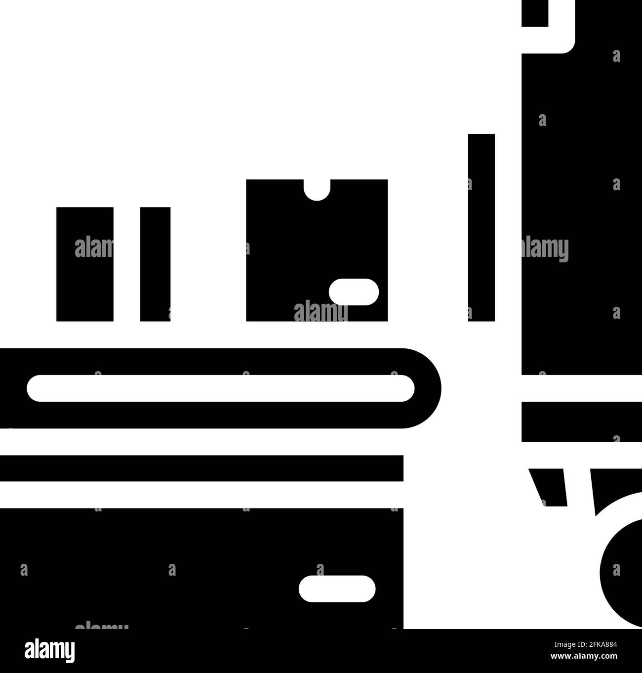 autoloading in truck wholesale glyph icon vector illustration Stock ...