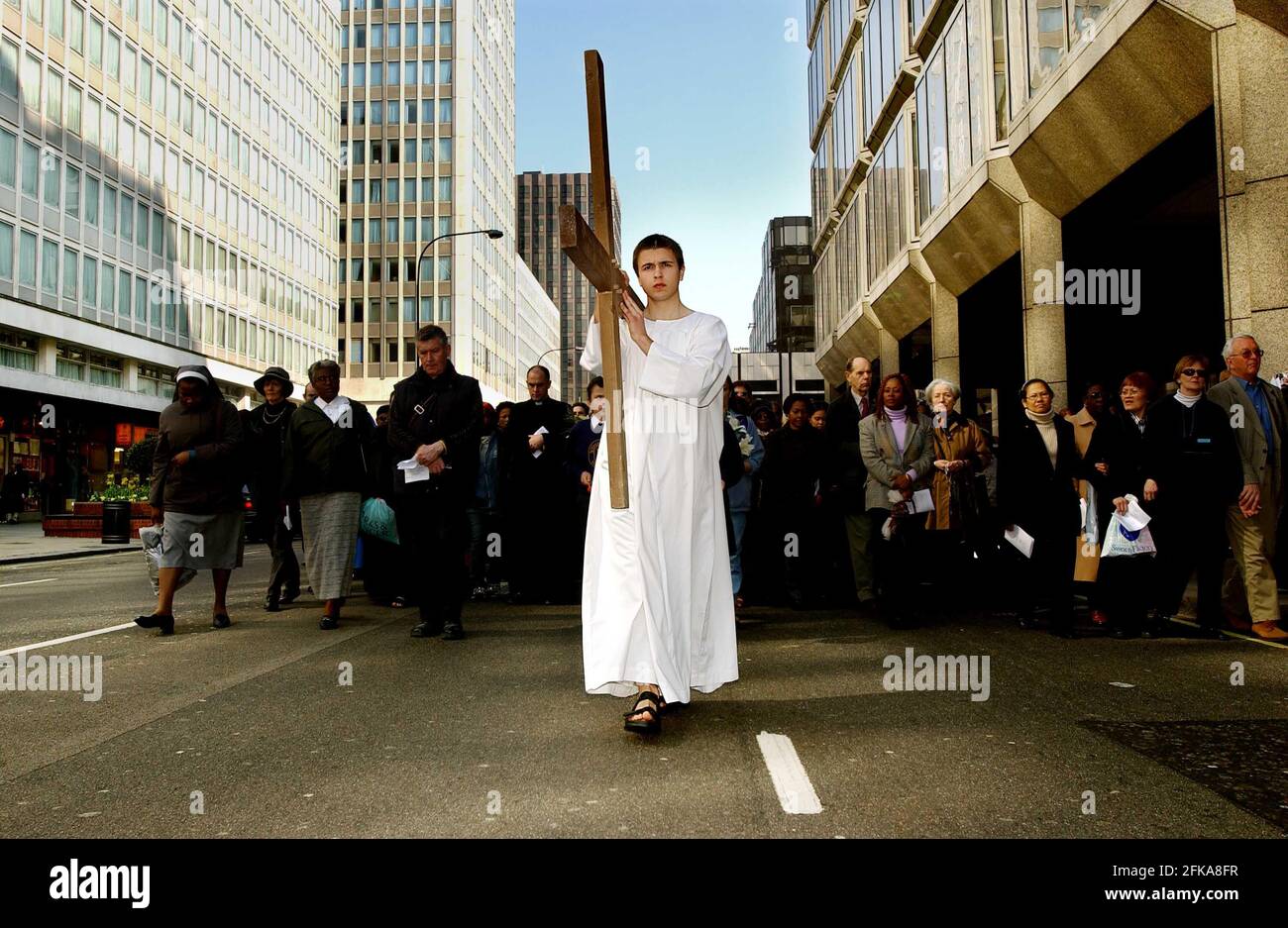 The traditional Easter parade on its way down Victoria Street, London ...
