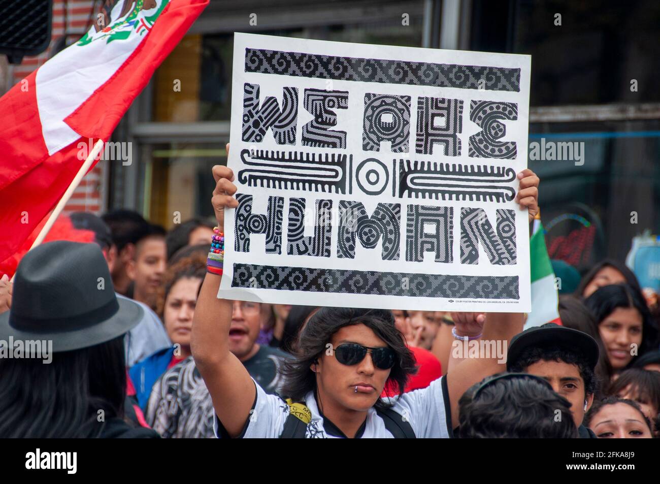 Mayday immigration rally we are human hi-res stock photography and ...