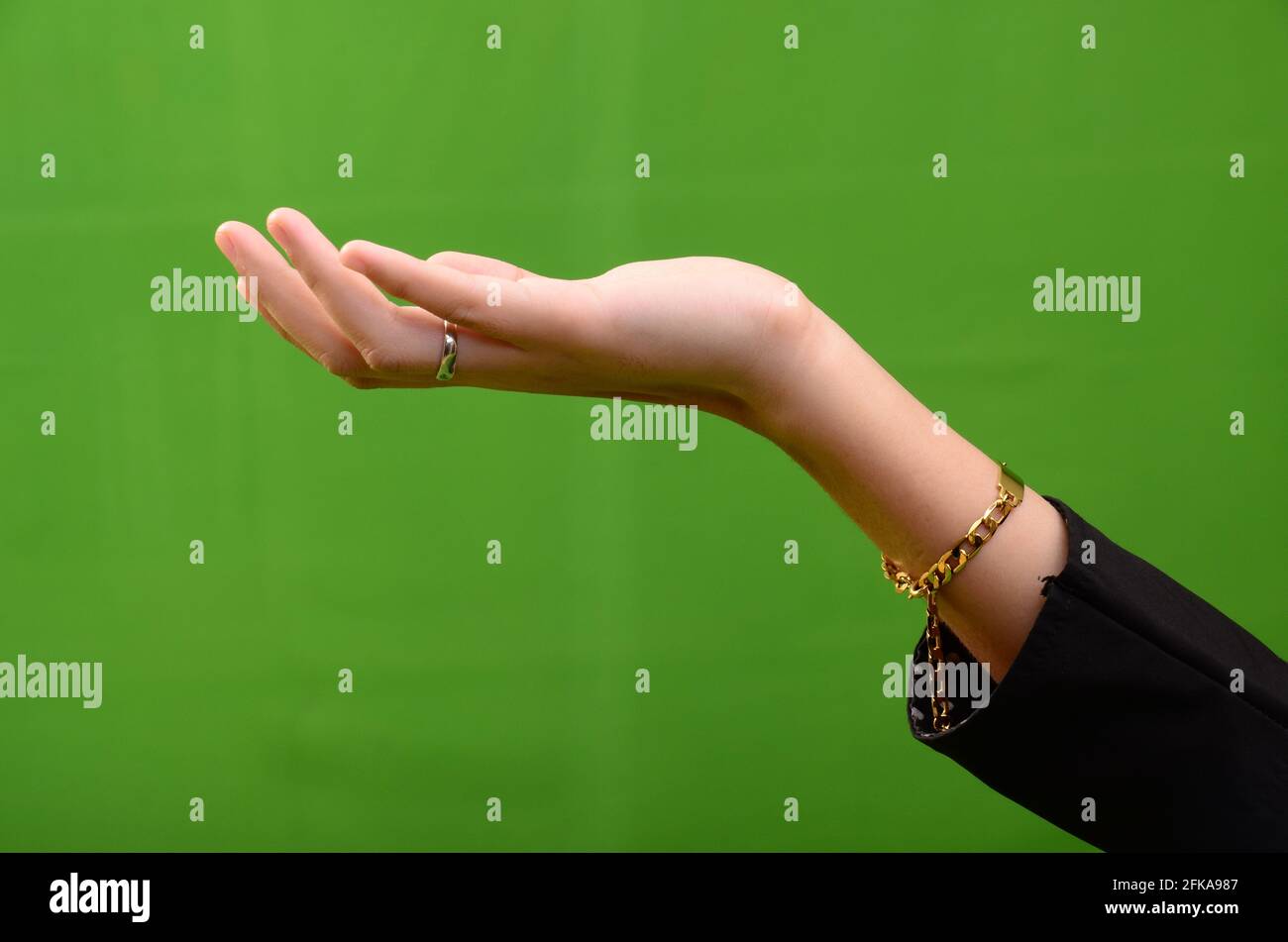 hand gesture isolated in green screen Stock Photo - Alamy