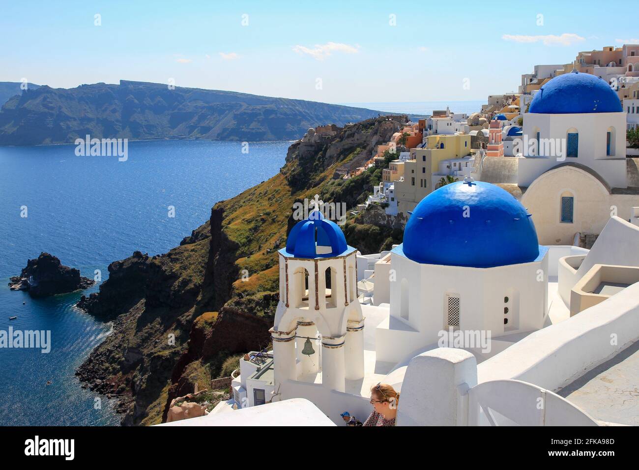 Blue domed greek orthodox church on hi-res stock photography and images ...