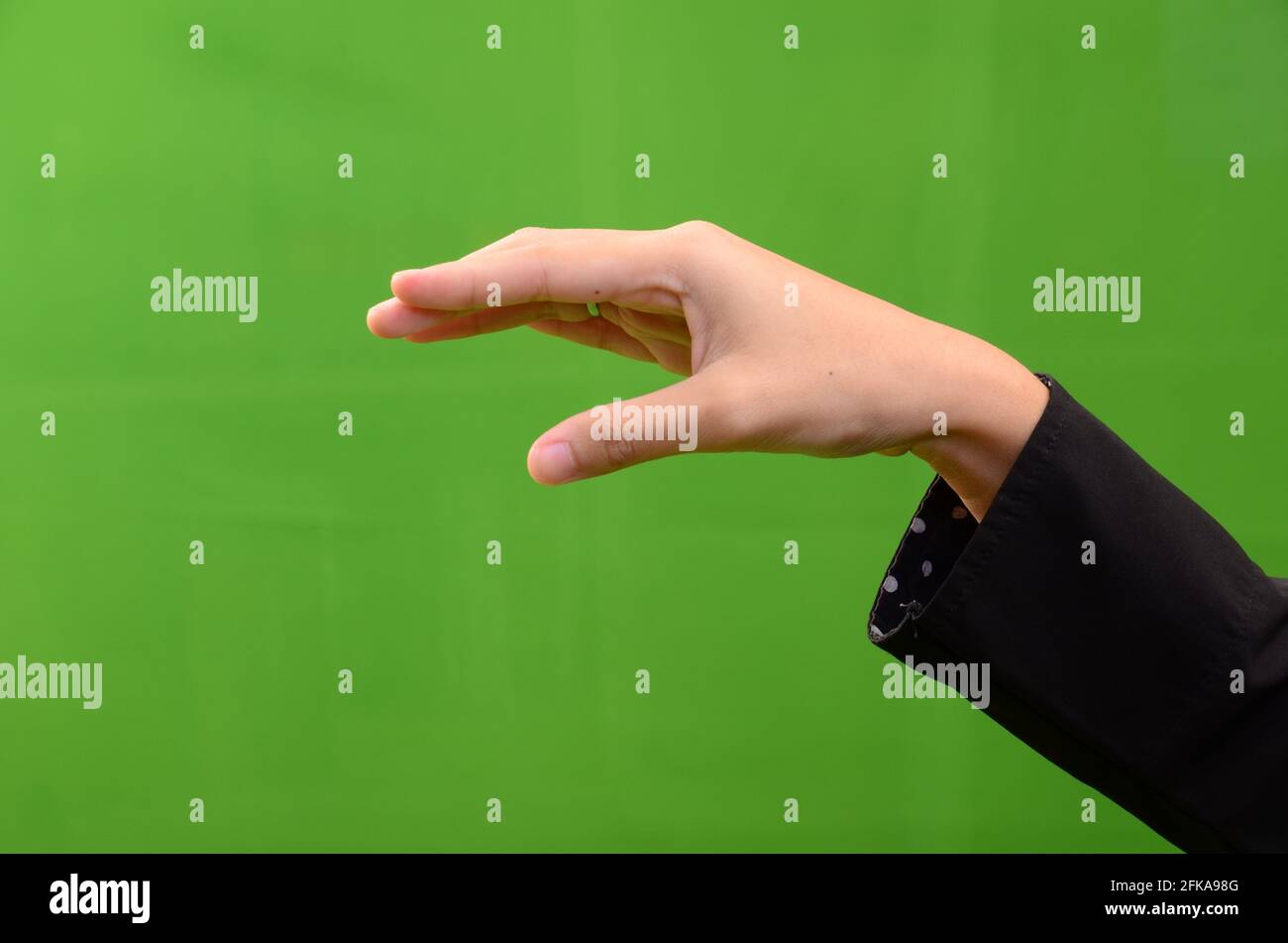 hand gesture isolated in green screen Stock Photo - Alamy