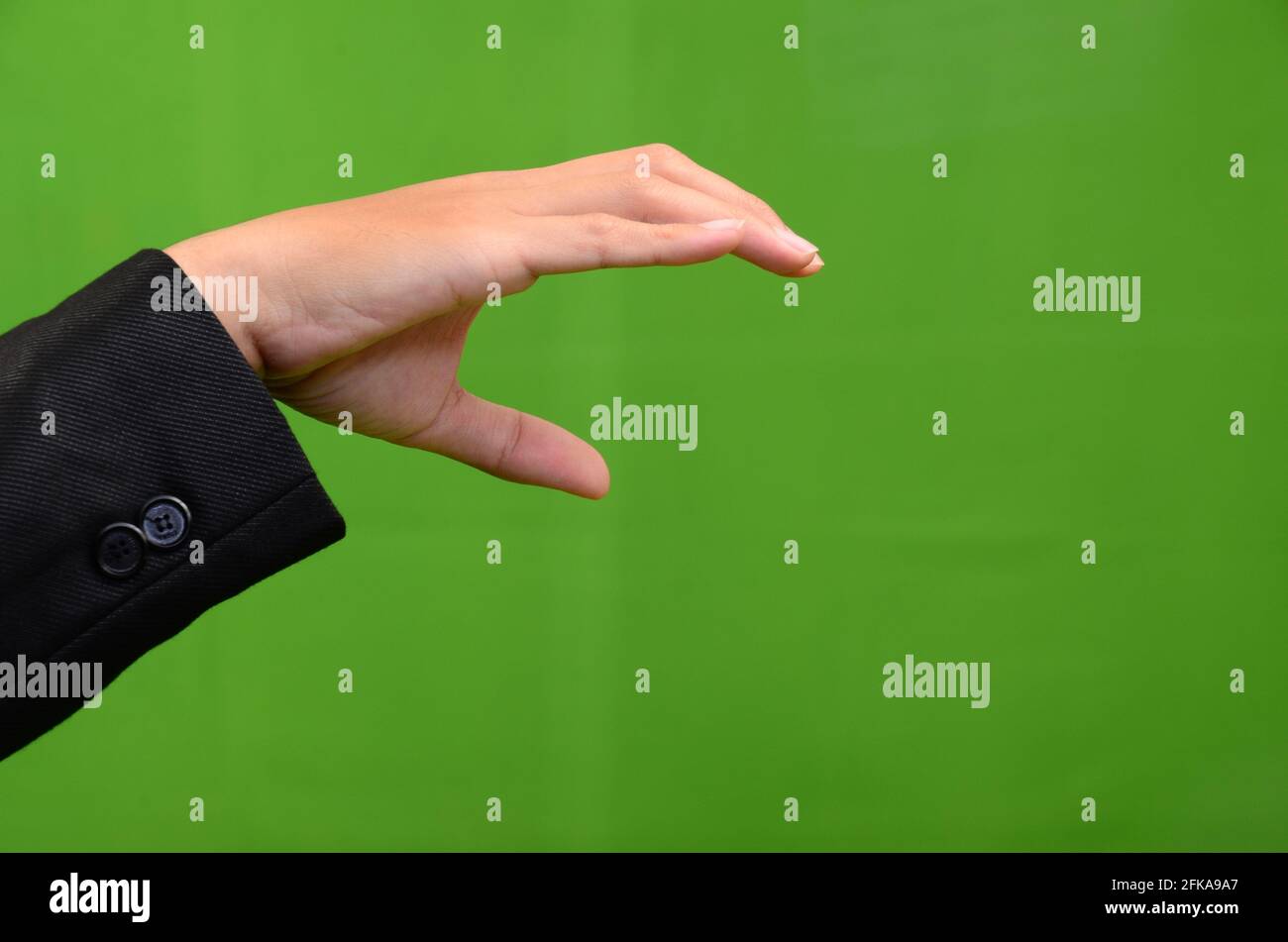 hand gesture isolated in green screen Stock Photo - Alamy