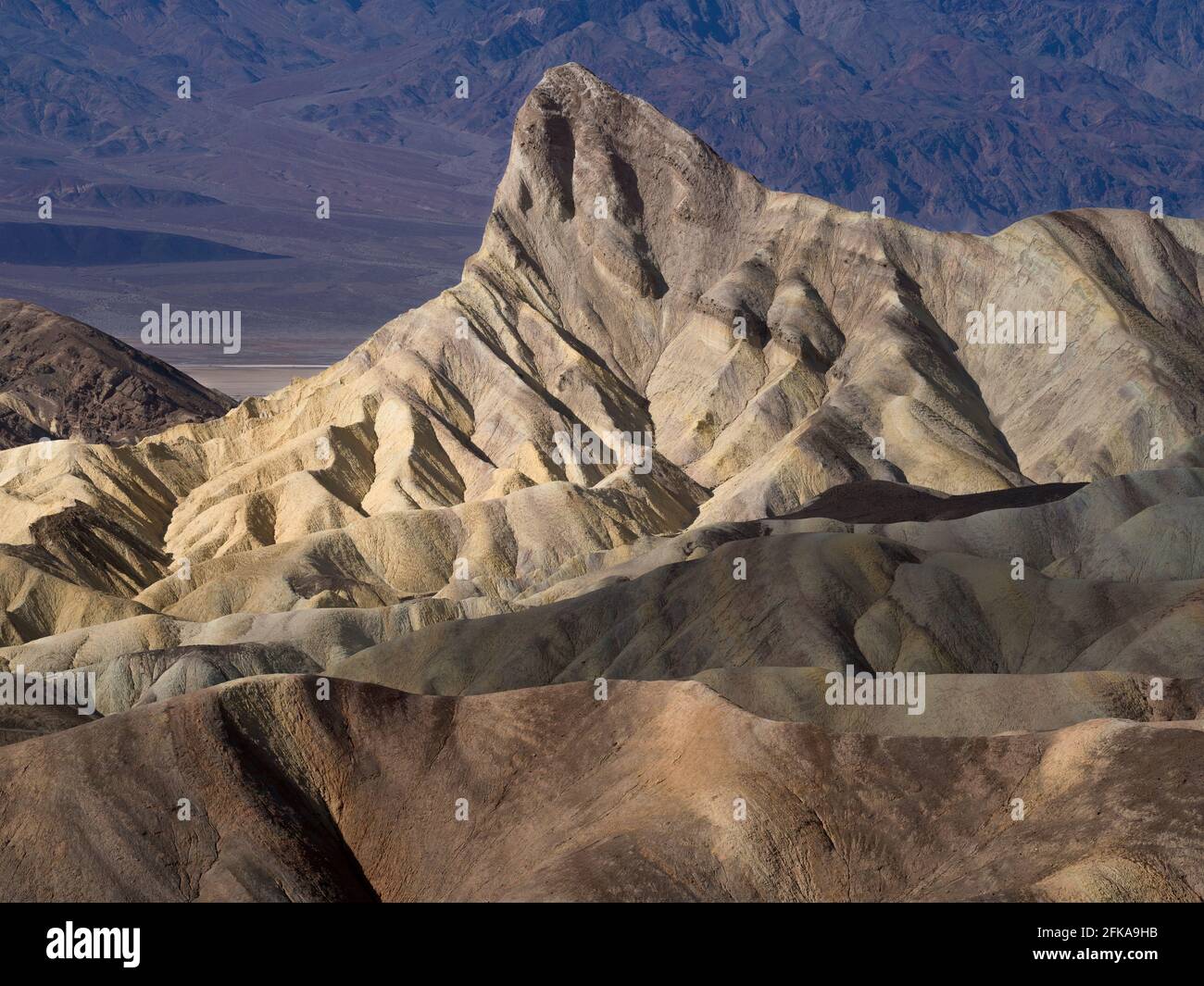 Manly Beacon, view from Zabriskie Point, Death Valley National Park ...