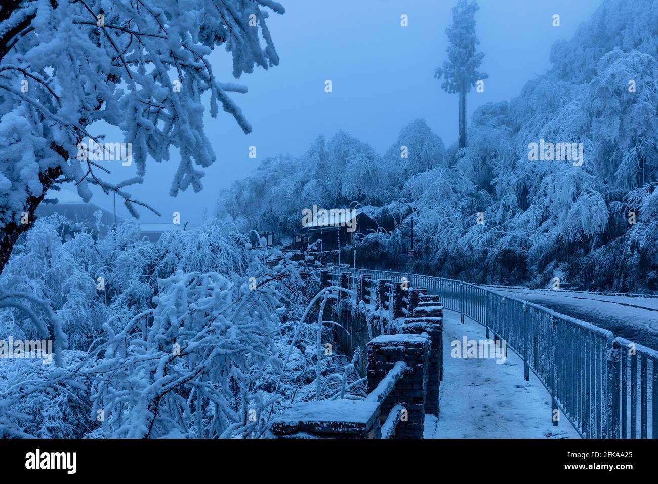 Chongqing location snow Stock Photo - Alamy