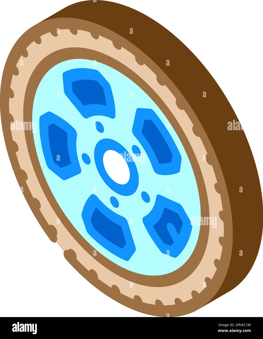 wheel car isometric icon vector illustration Stock Vector Image & Art ...