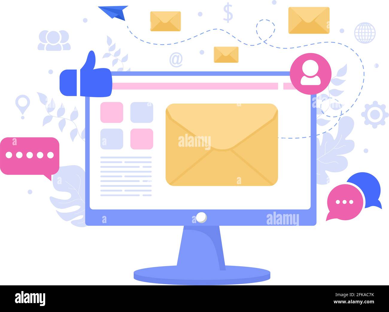 Email Marketing Vector Illustration For Design Digital, Campaign, Web ...