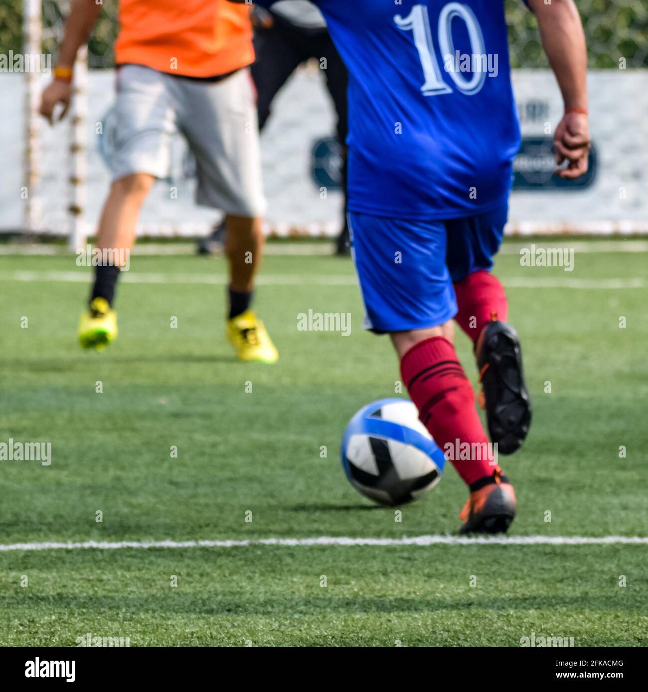 New Delhi, India - July 01 2018: Footballers of local football team ...