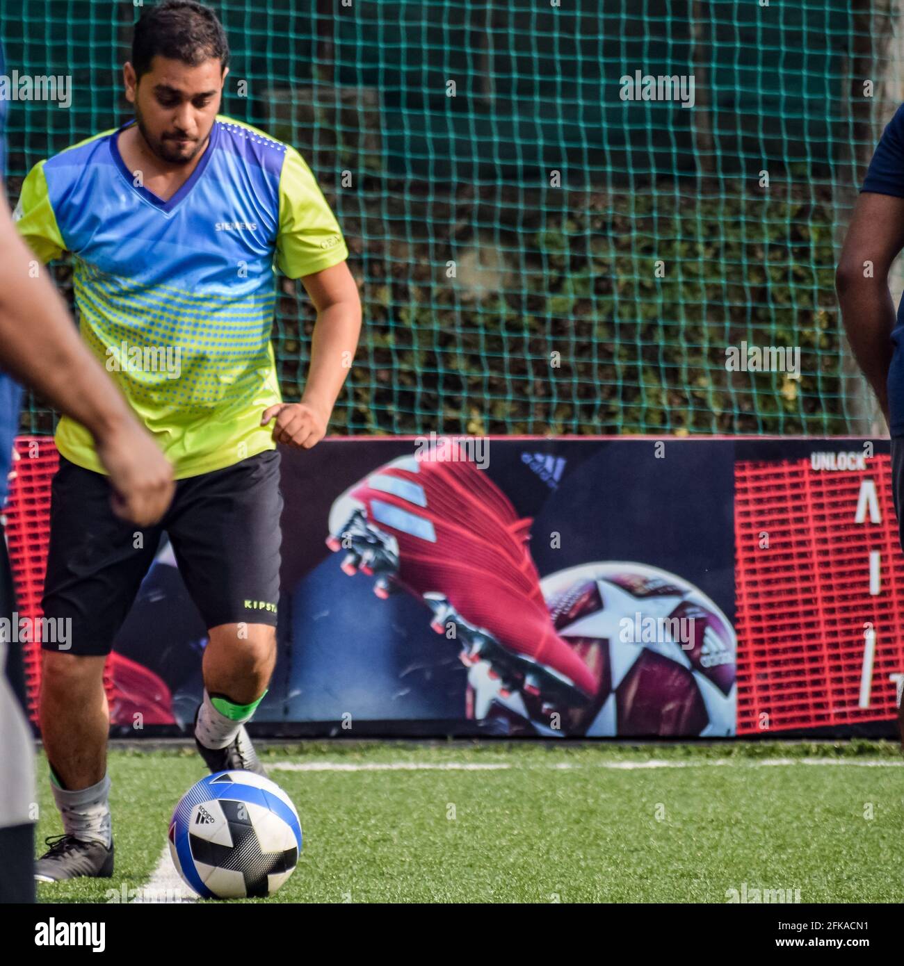 New Delhi, India - July 01 2018: Footballers of local football team ...