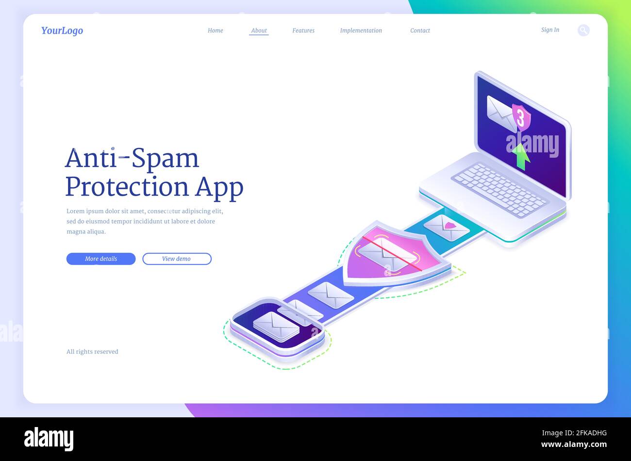 Spam email filter Stock Vector Images - Alamy