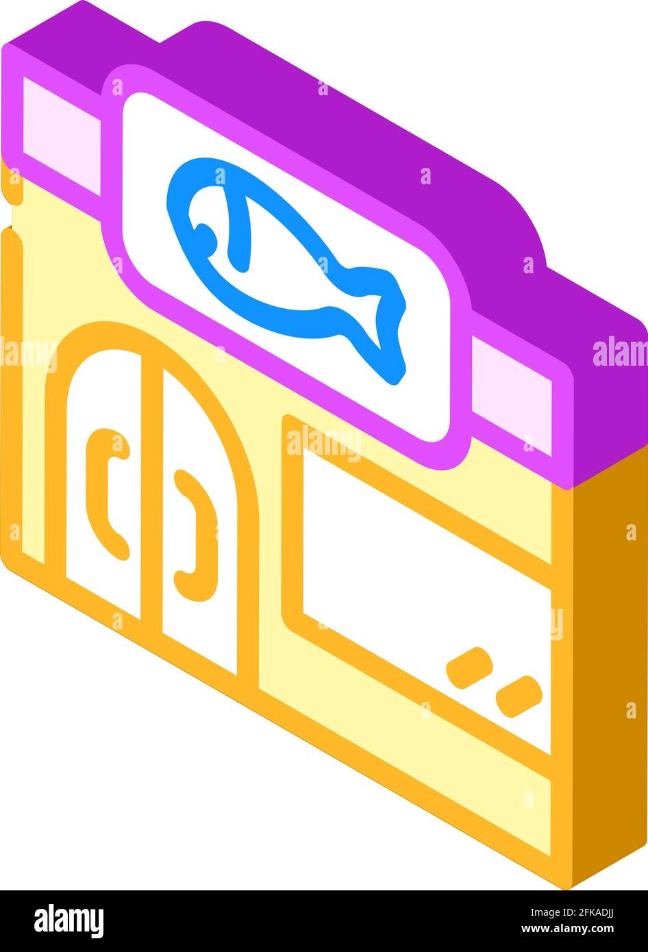 store fish isometric icon vector illustration Stock Vector Image & Art ...