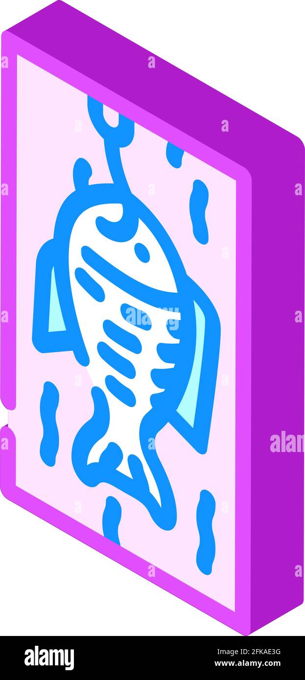 refrigerator for storage fish isometric icon vector illustration Stock ...