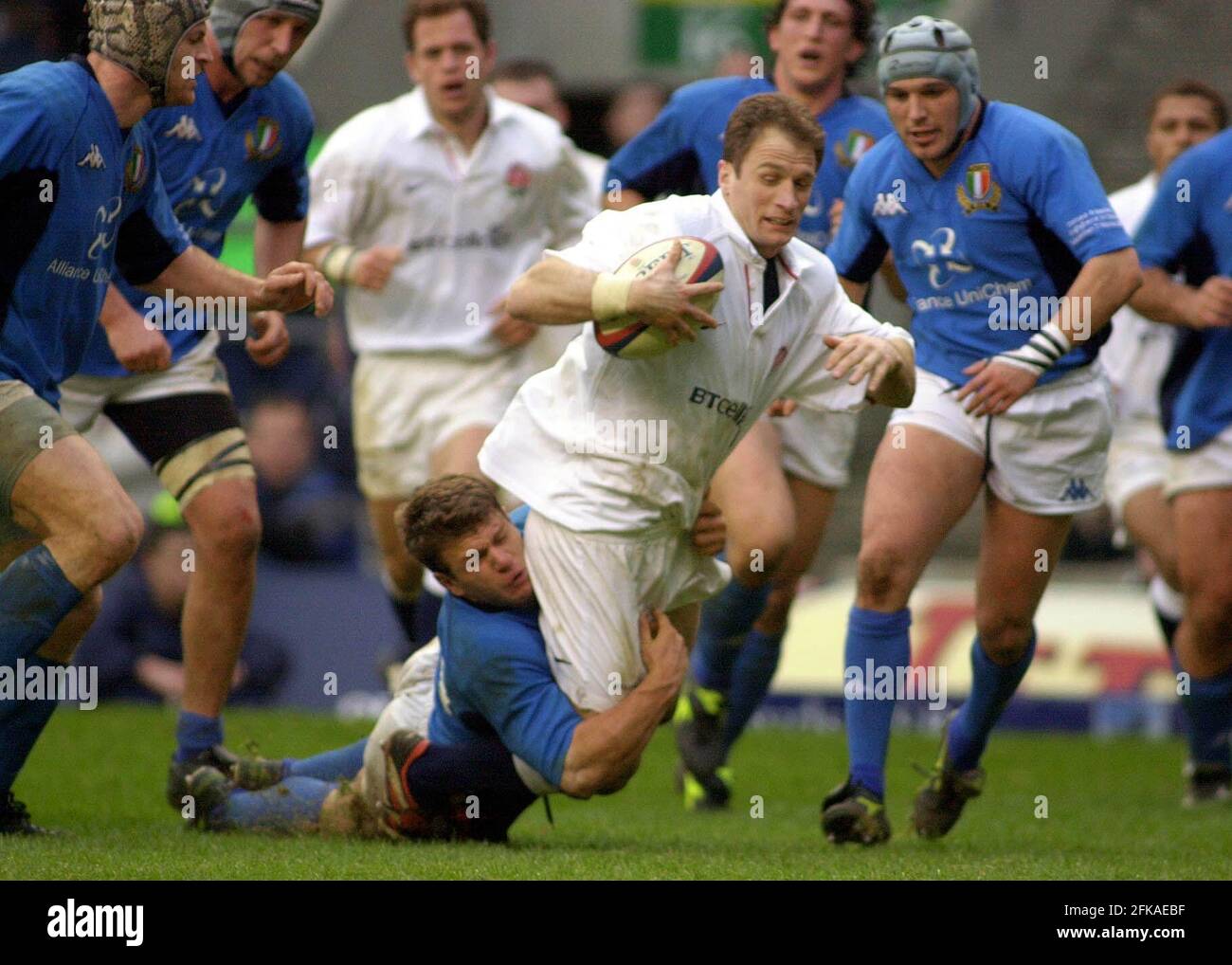 England v Italy Rugby Union Feb 2001Six nations @ Twickenham Mike Catt ...