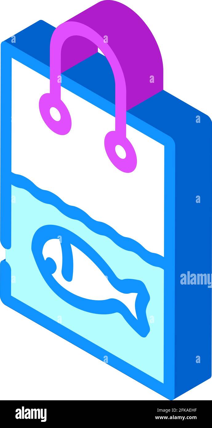 live fish sale isometric icon vector illustration Stock Vector Image ...