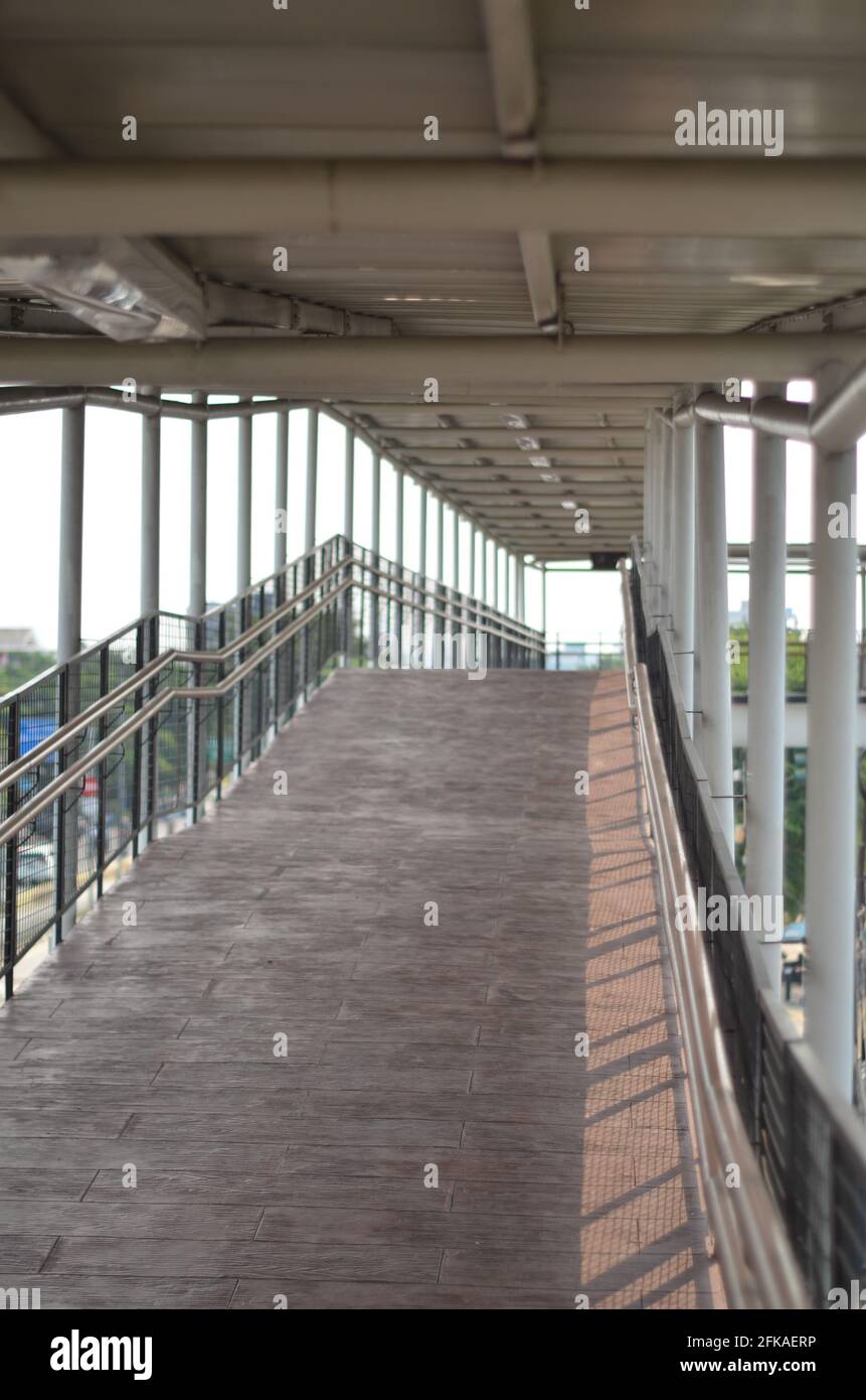 Rawamangun, Jakarta Indonesia, April 23, 2021: A pedestrian flyover ...