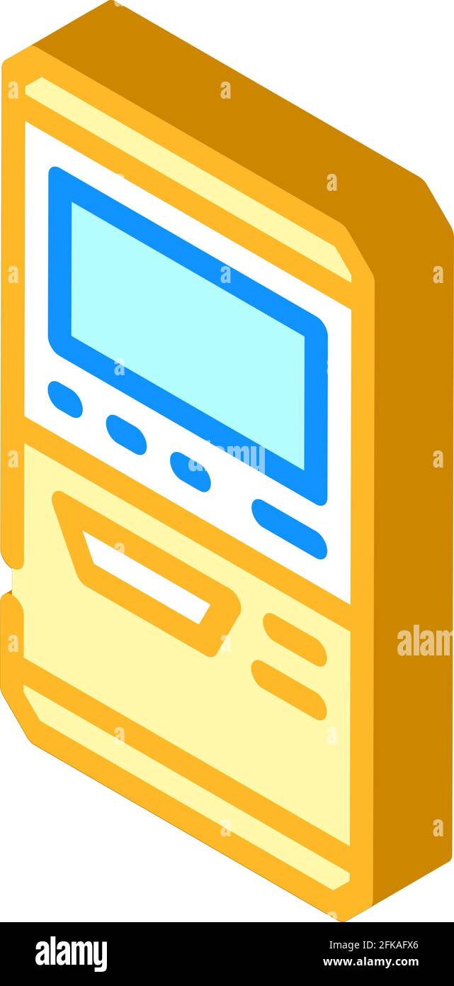 terminal for buying ticket isometric icon vector illustration Stock ...