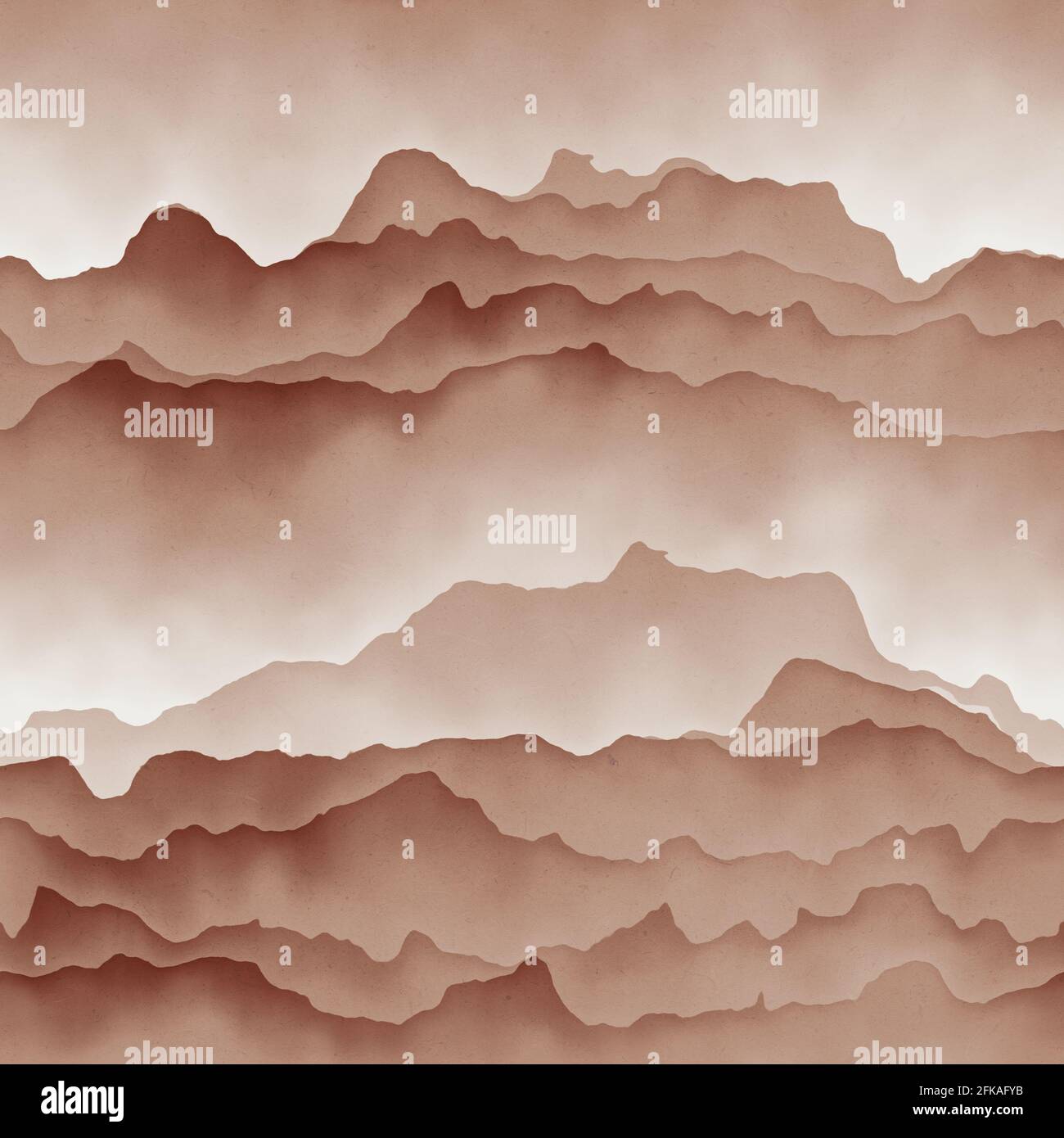 Seamless terracotta colored mountain landscape pattern for print Stock ...