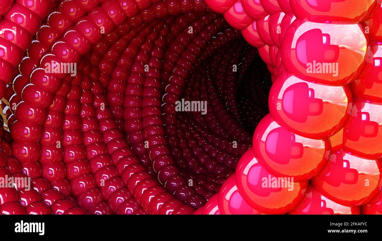 Abstract background with health and medicine theme. Symbolic gut or ...