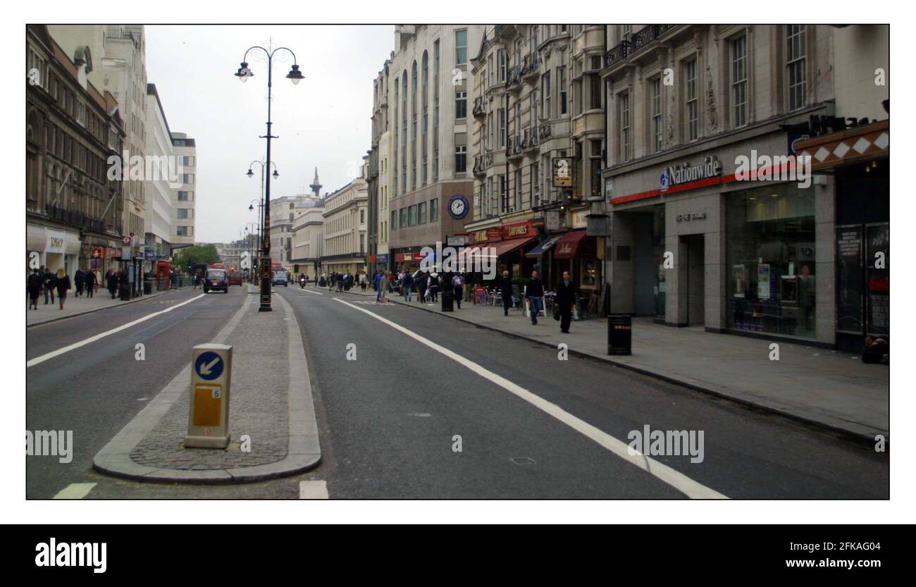 Empty streets in London, The Strand, during the England vs Argentina ...