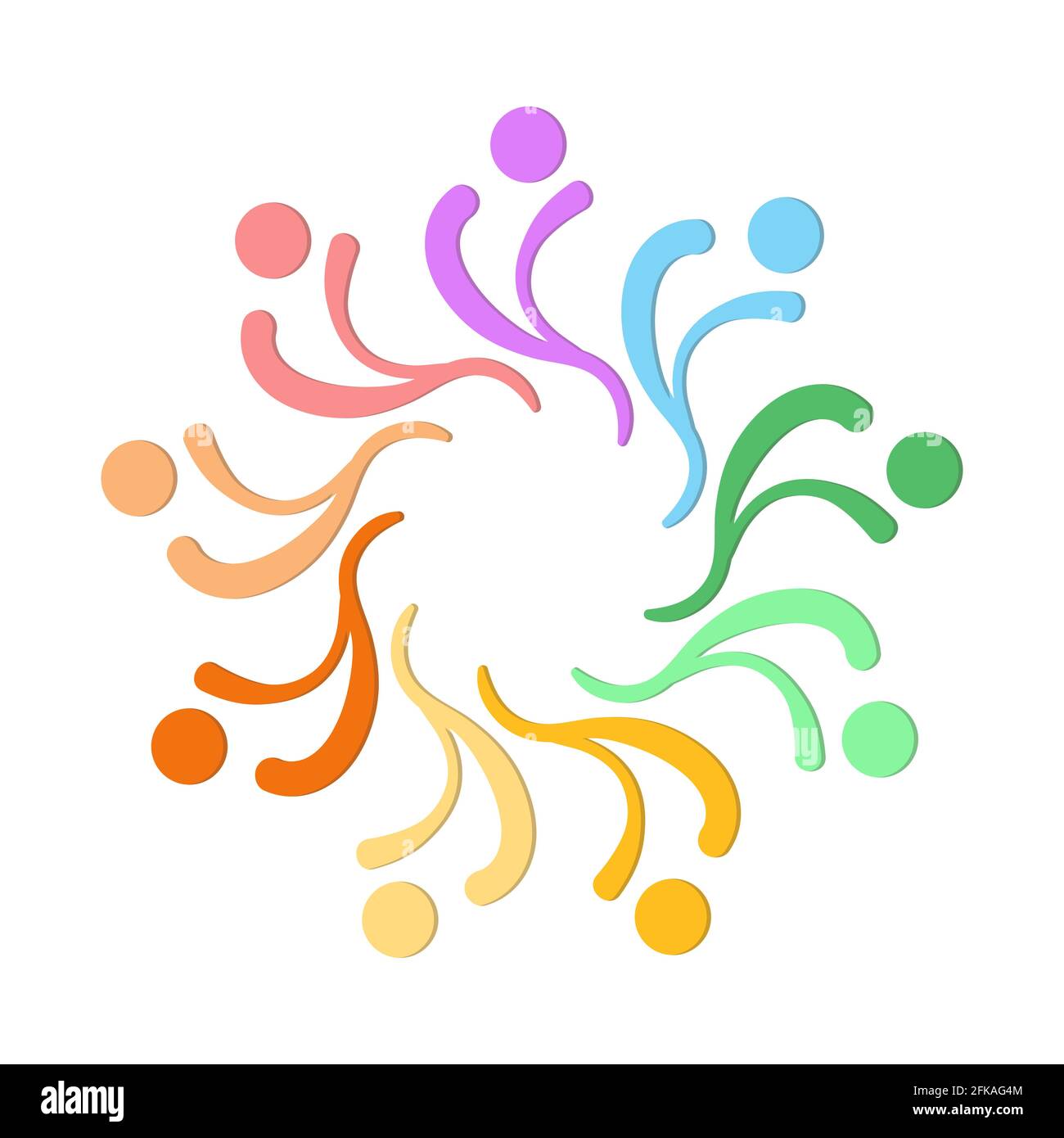 logo, sticker, or brand template for the concept of teamwork, social ...