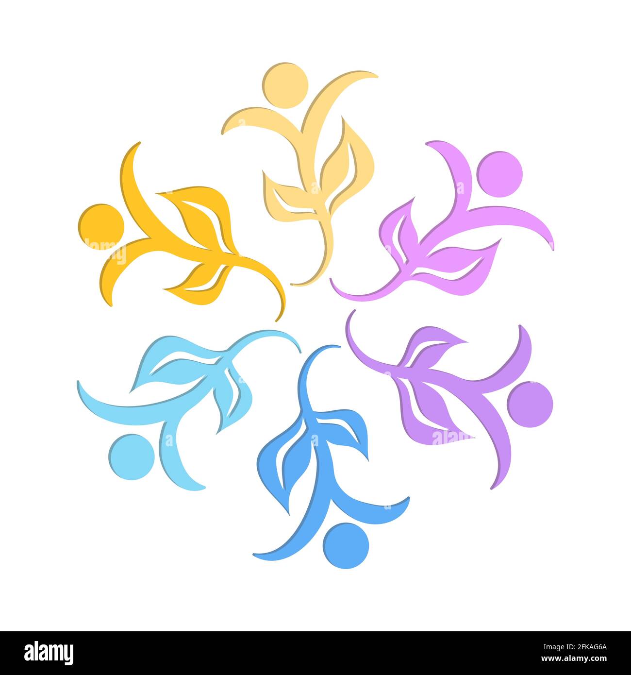 logo, sticker, or brand template for the concept of teamwork, social ...