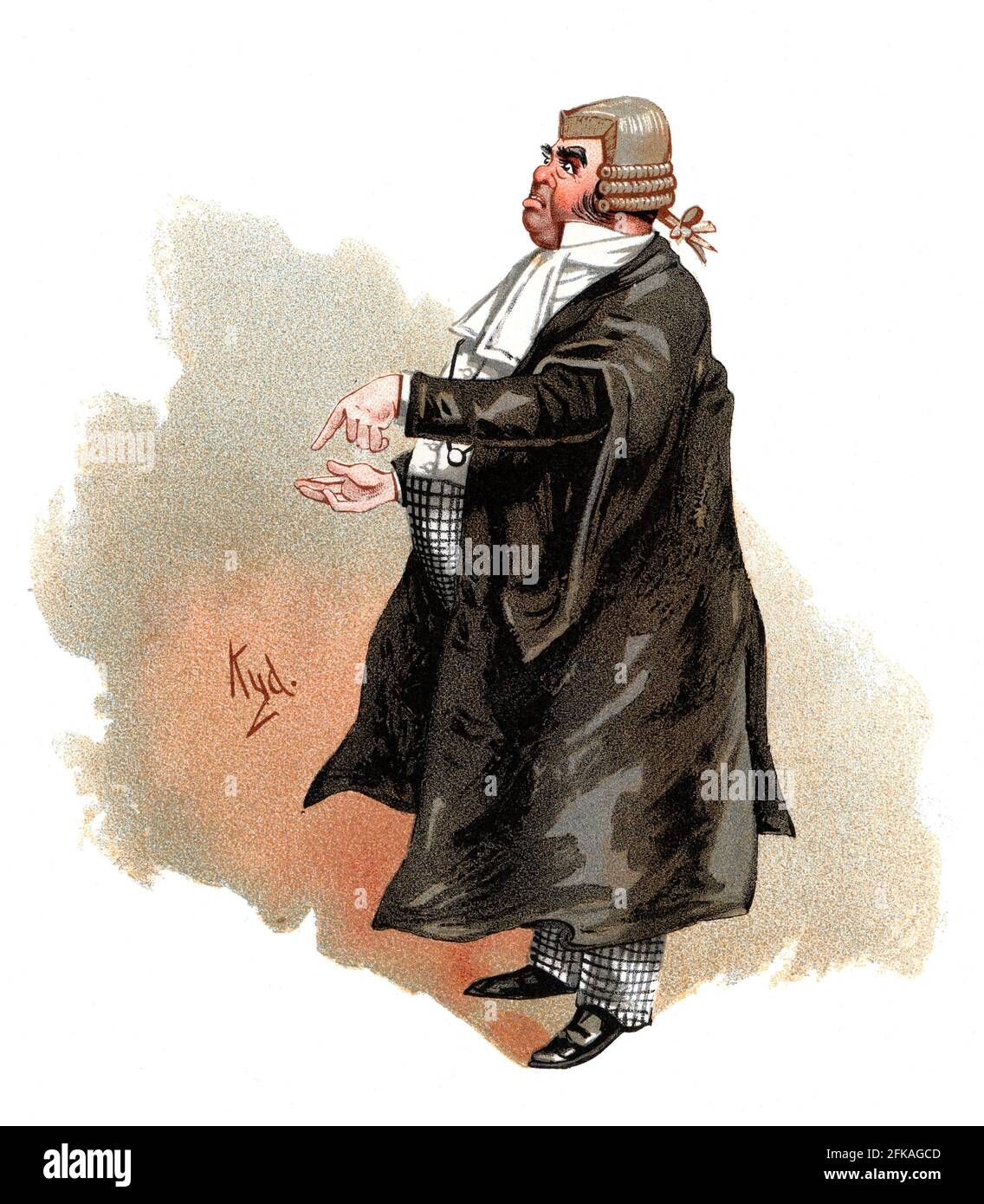 Sergeant Buzfuz. Character from "Pickwick Papers" by Charles Dickens ...