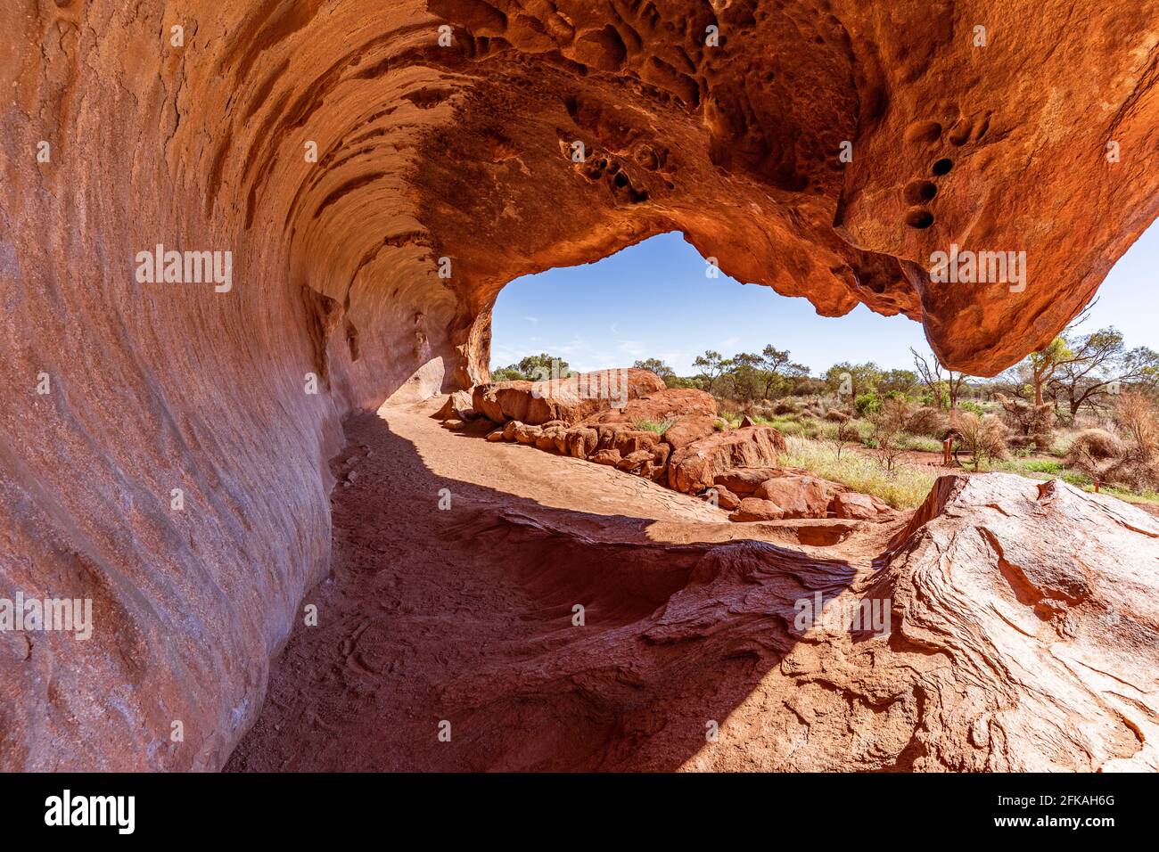 Kitchen Cave at Uluru Stock Photo - Alamy