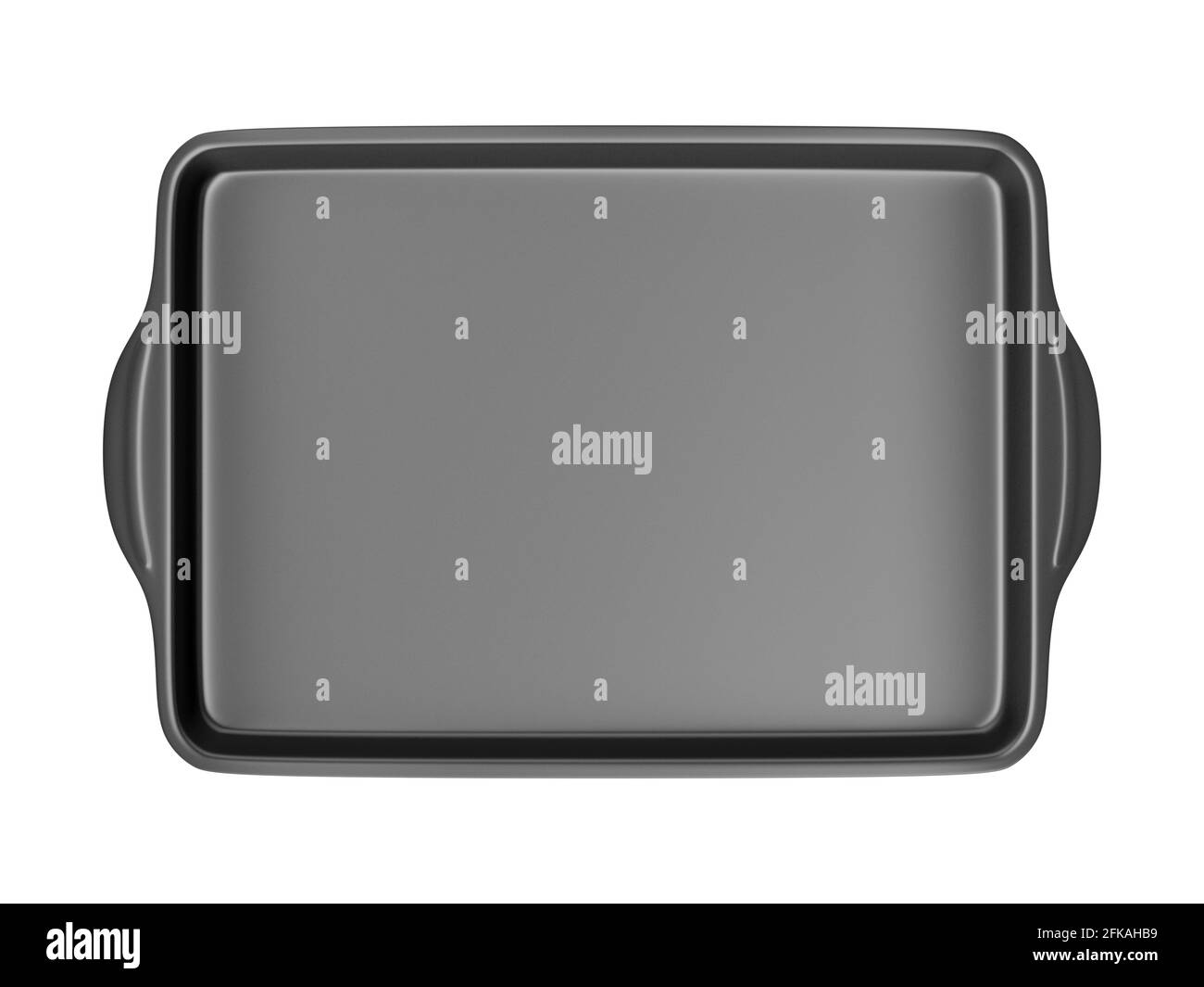 Black baking pan isolated on white background, top view Stock Photo - Alamy