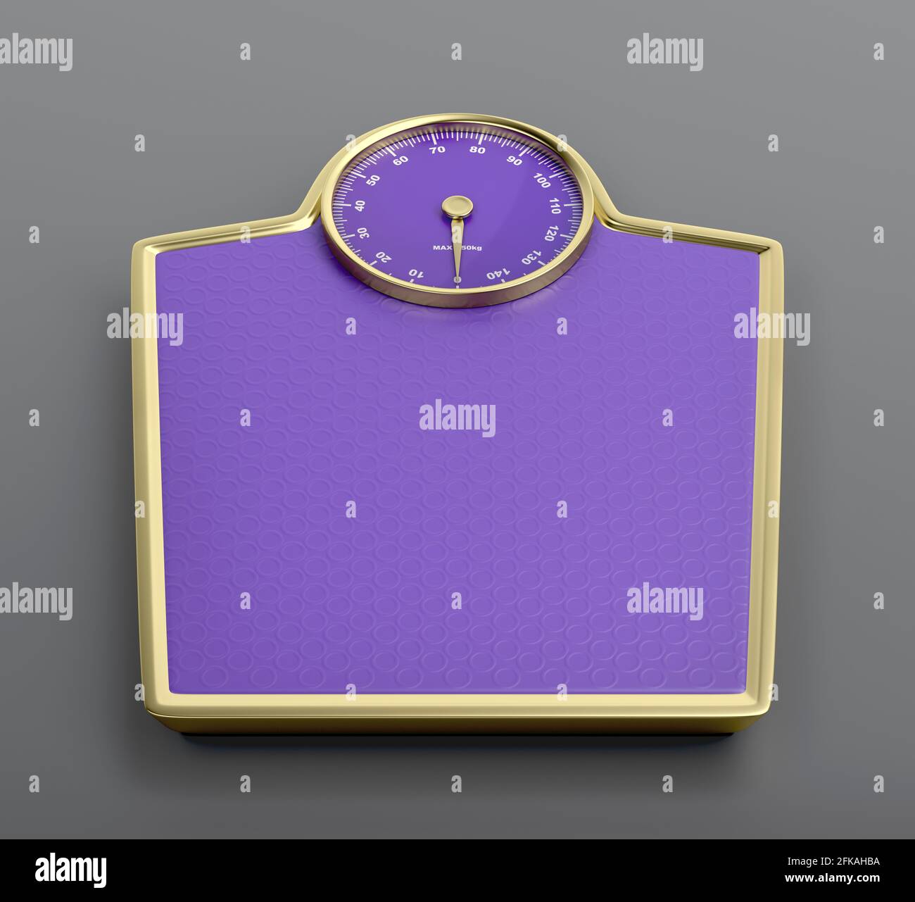Gold weighing scale on gray floor Stock Photo - Alamy