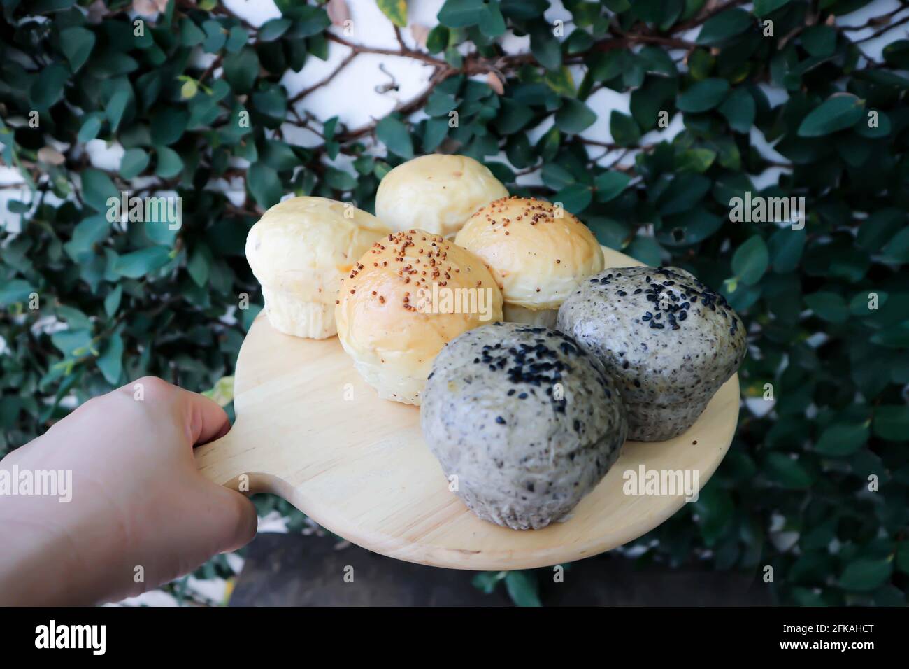 bun or sesame bun, whole wheat bun with sesame topping Stock Photo - Alamy