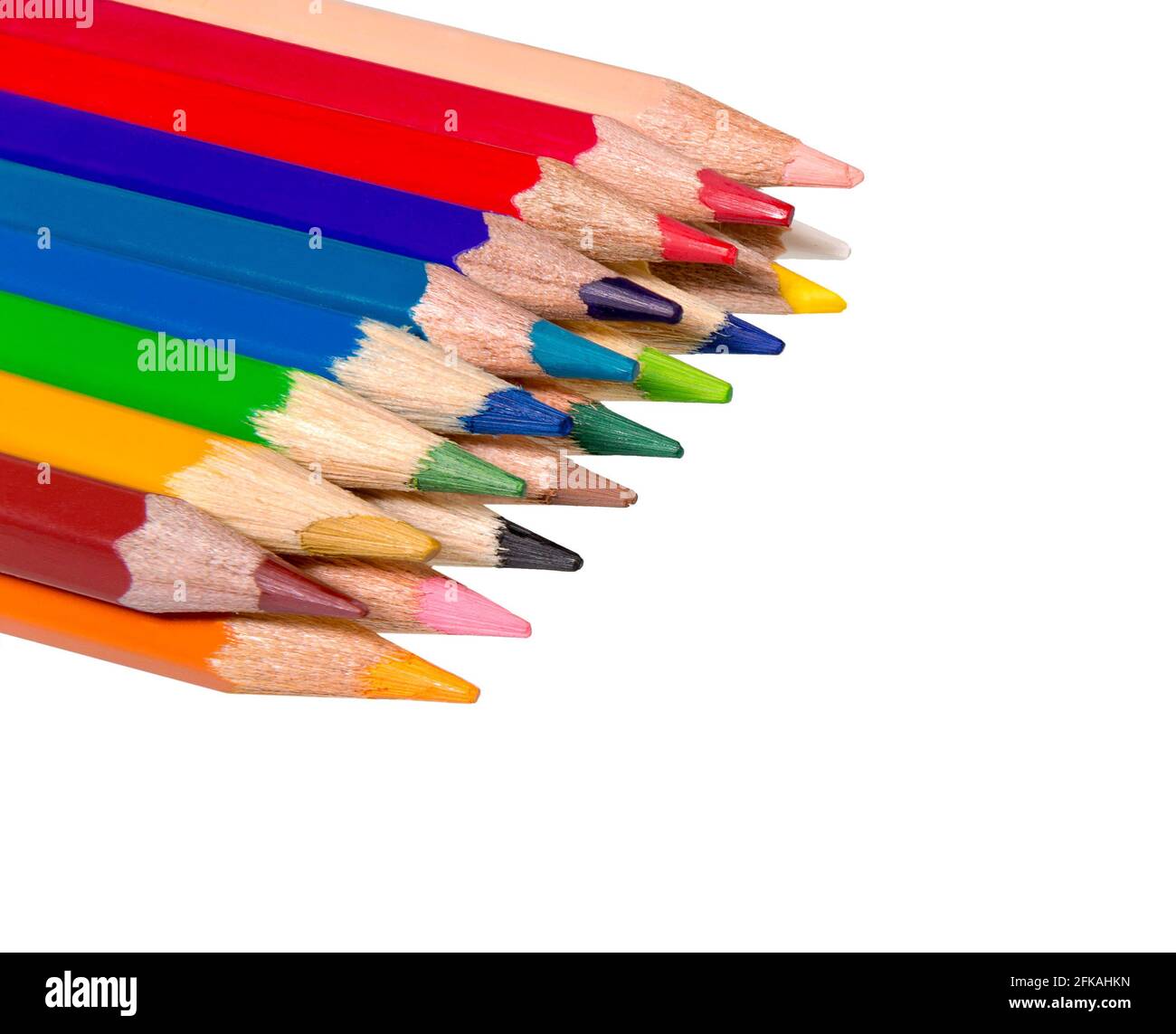 Pencil color isolated on white background. Colorful, colored pencil ...