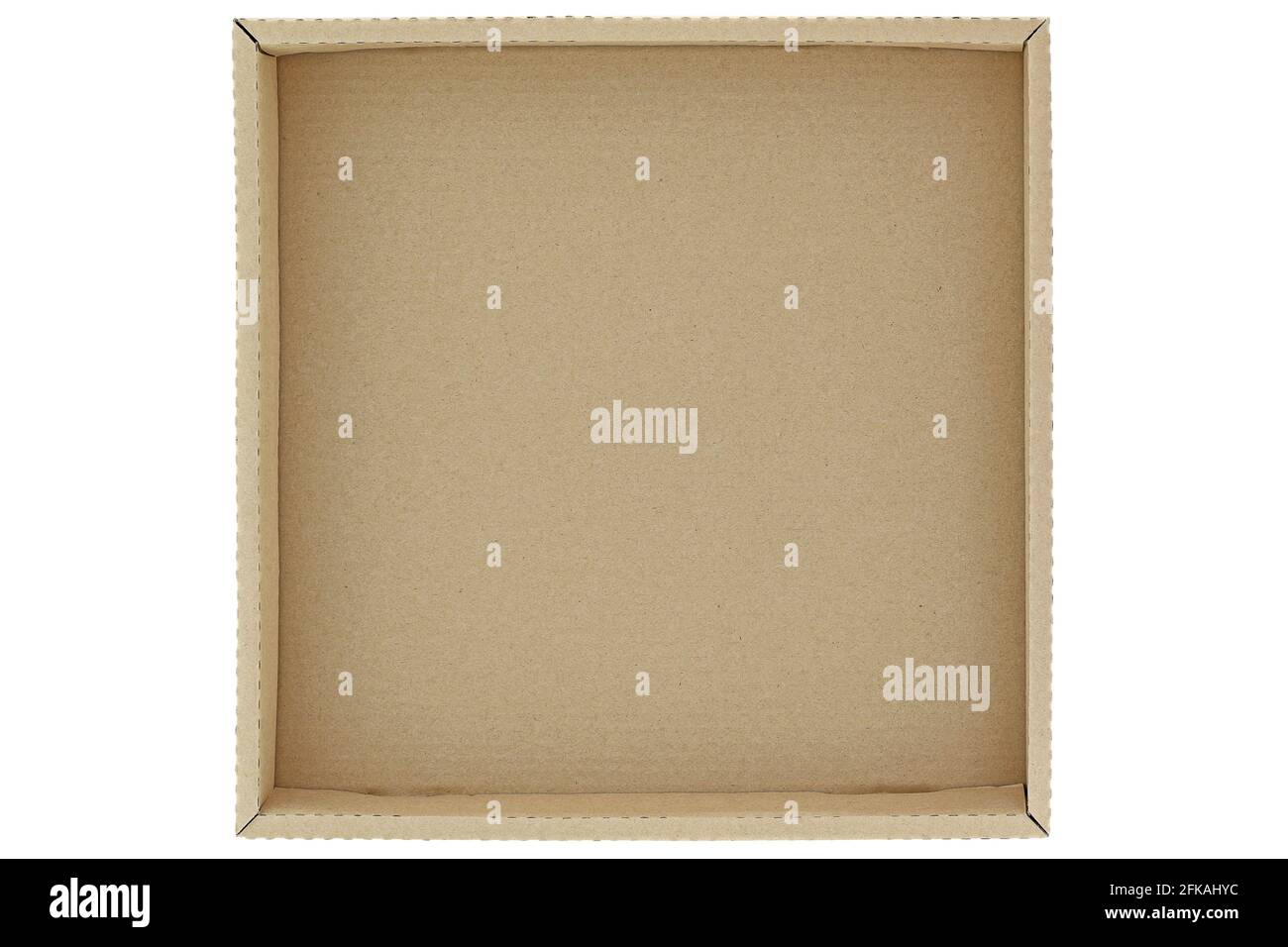 Top view of empty brown cardboard box isolated on white Stock Photo - Alamy