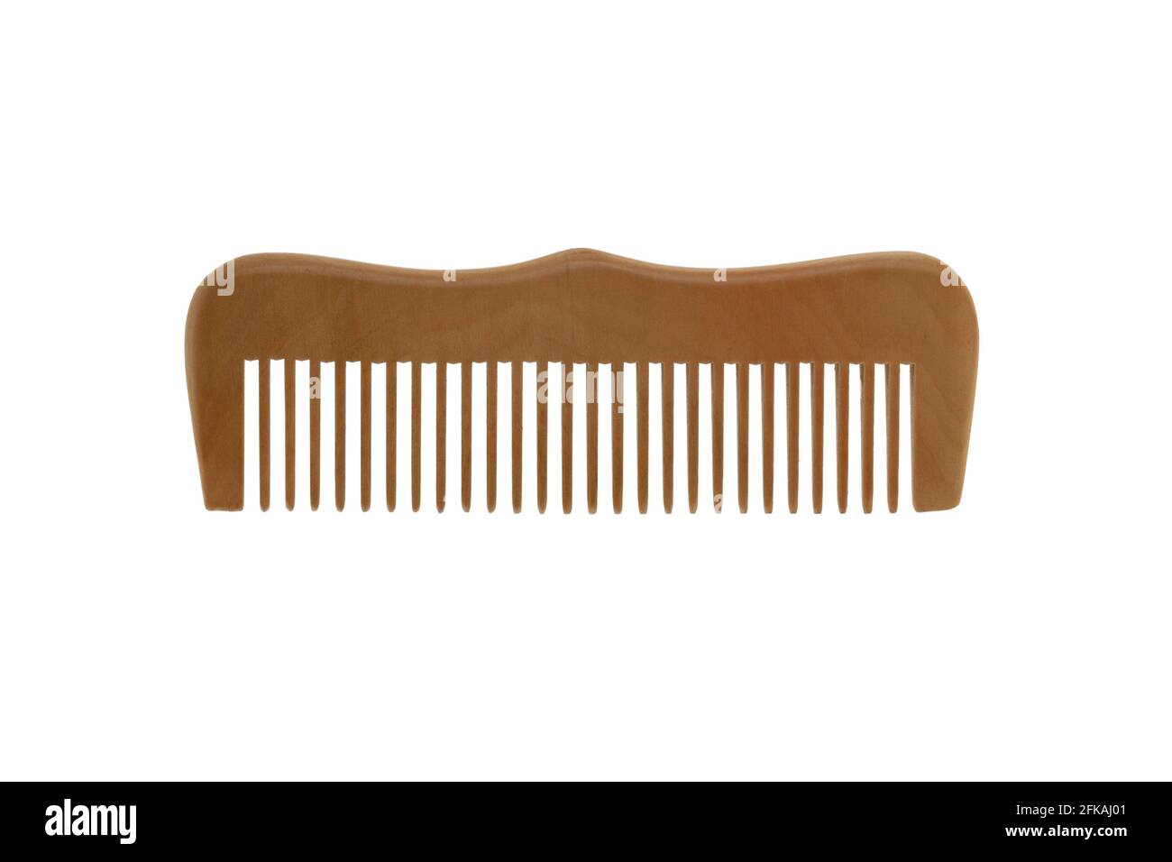 A comb made of real wood isolated on white background Stock Photo - Alamy
