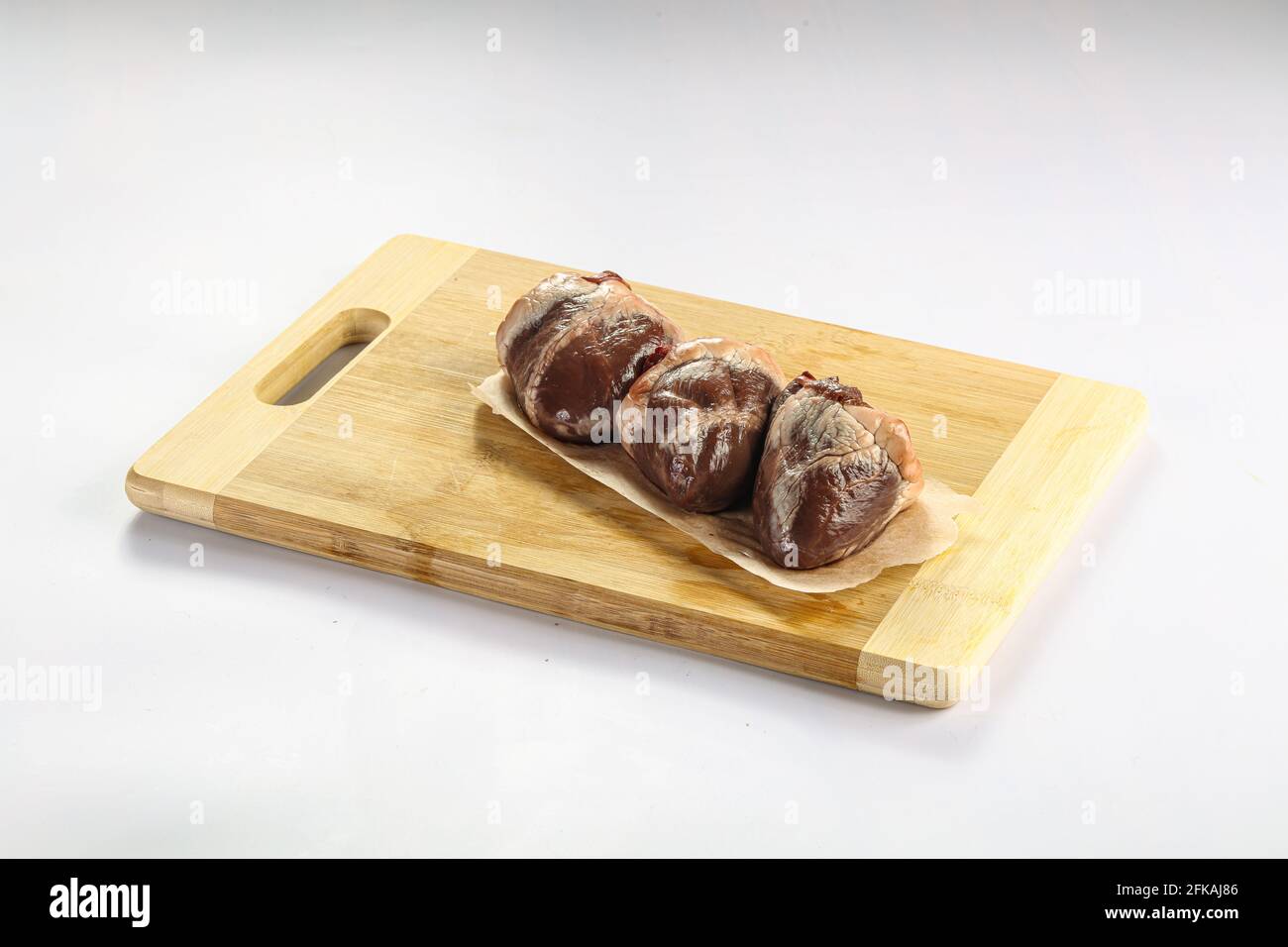 Beef veal raw heart hi-res stock photography and images - Alamy