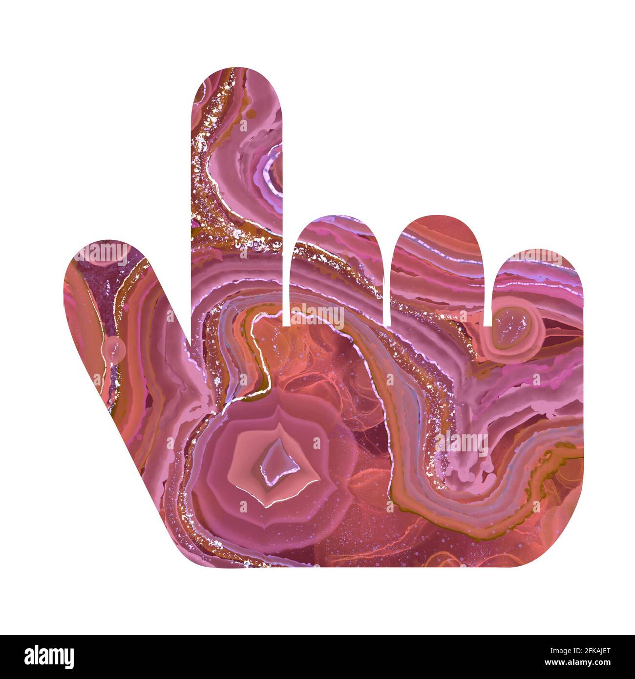 hand shape in fluid art texture background Stock Photo - Alamy