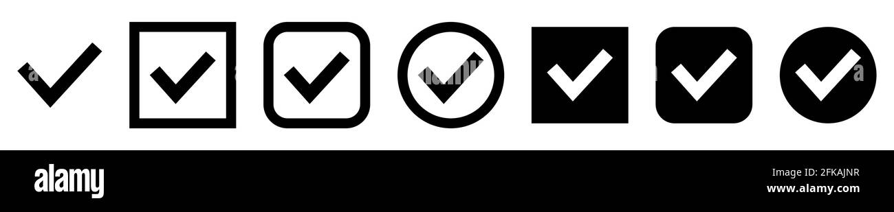 Check mark icons collection. Vector illustration Stock Vector Image & Art - Alamy