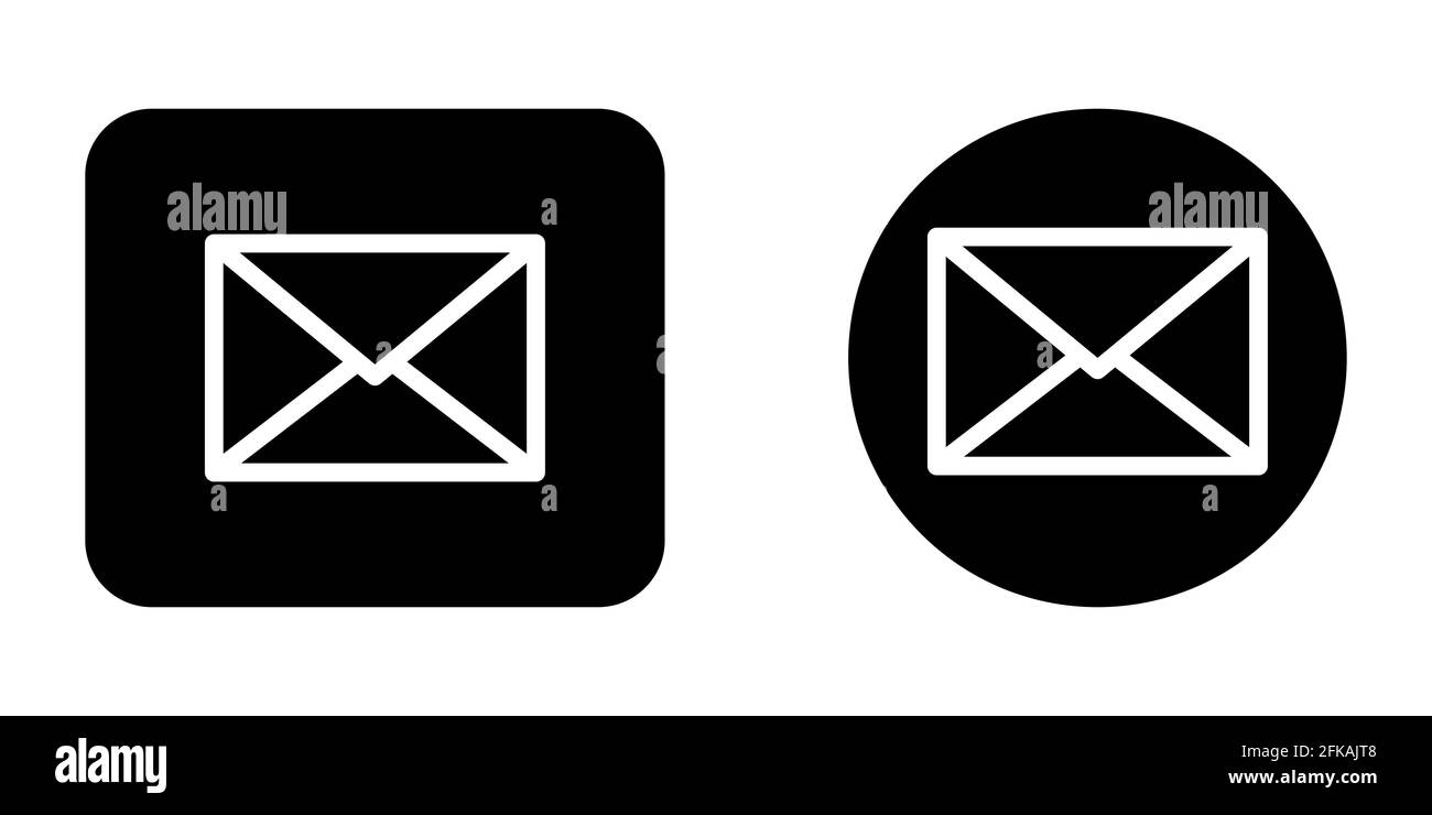 Email message envelope icon set. Vector design for for apps and ...